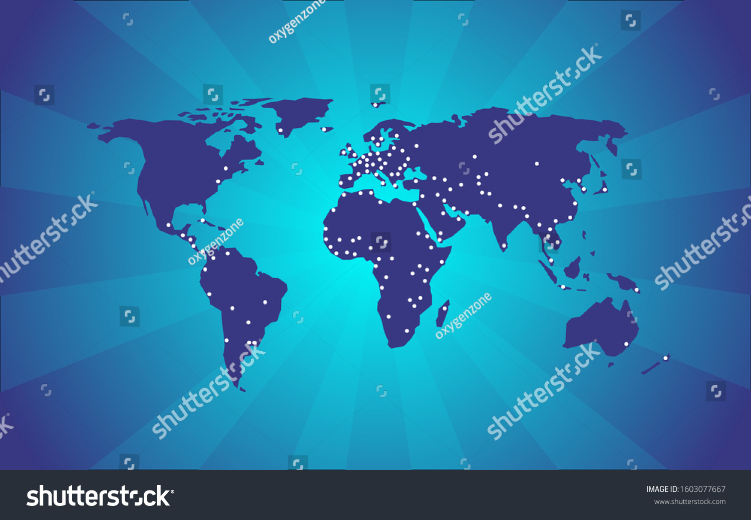 World Map Capitals World Map Blue: เวกเตอร์สต็อก (ปลอดค่าลิขสิทธิ์ ...