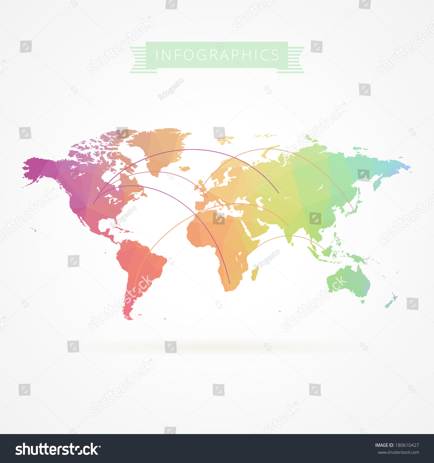 World Map Elements Infographics Vector Eps10 Stock Vector (Royalty Free ...