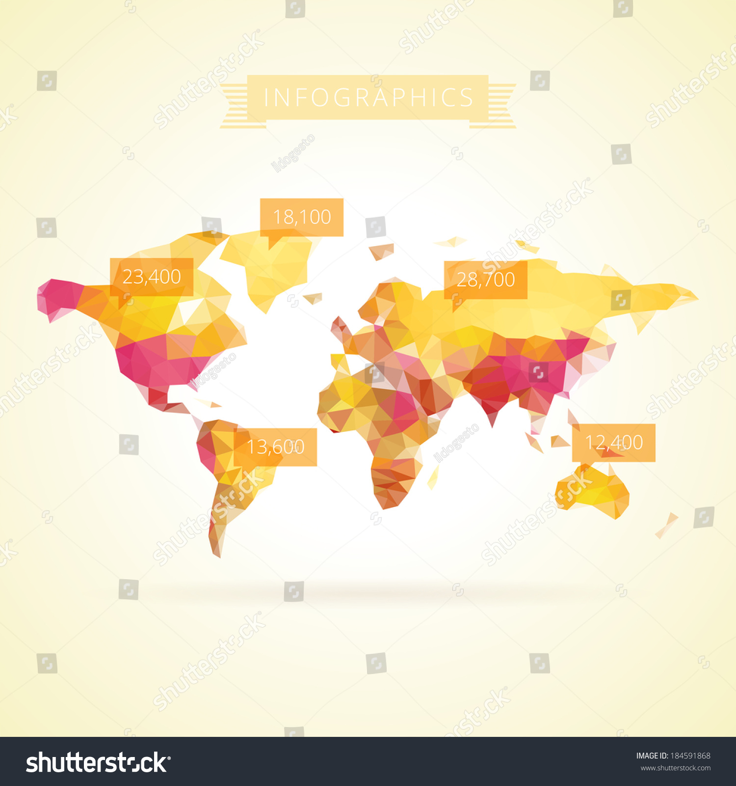 World Map Elements Infographics Vector Eps10 Stock Vector (Royalty Free ...