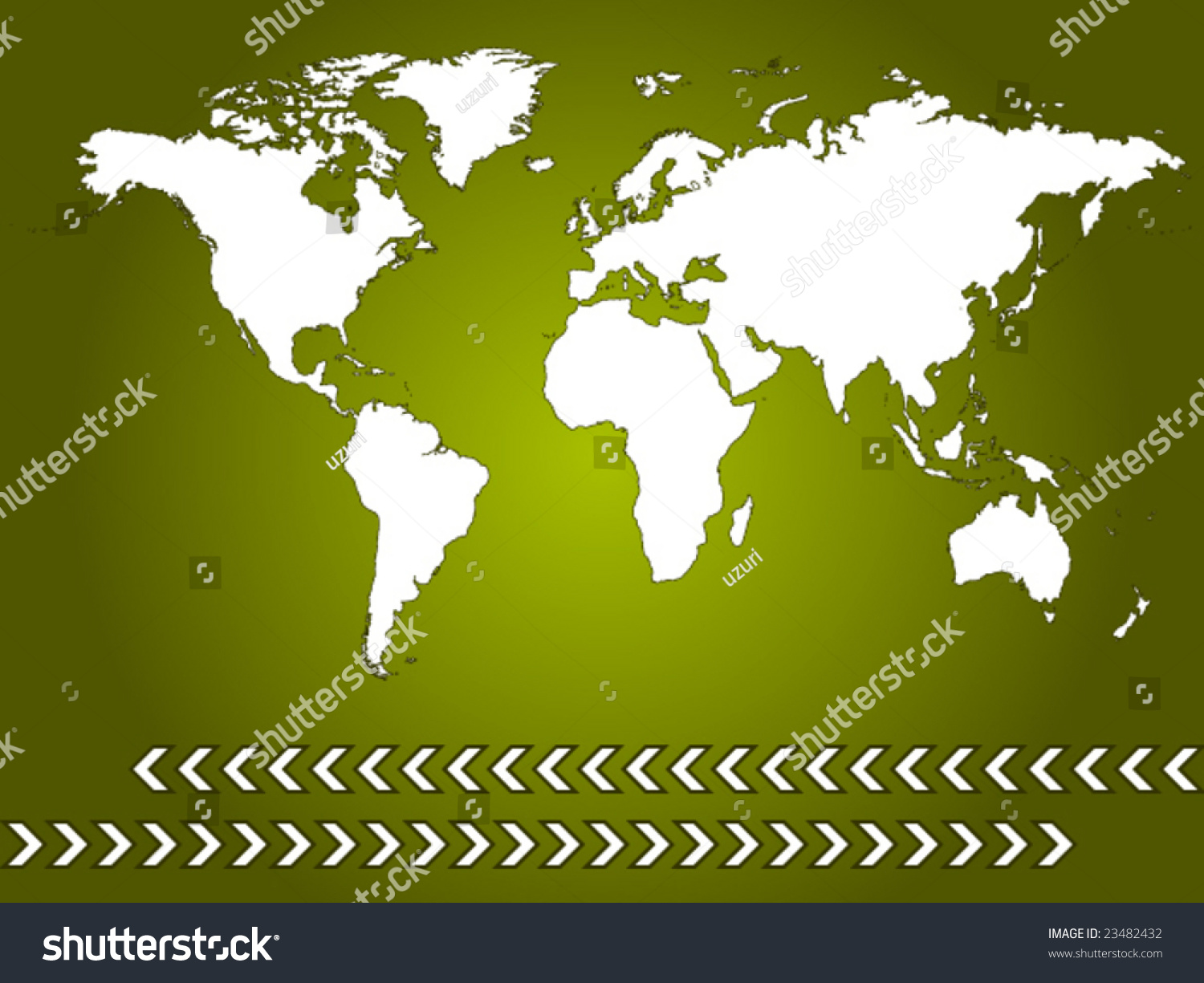 World Map Green Background Arrows Vector: เวกเตอร์สต็อก (ปลอดค่า ...