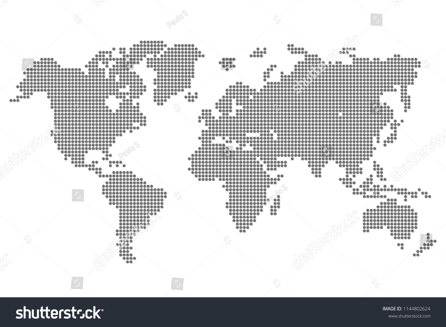 World Map Pixels Vector Stock Stock Vector (Royalty Free) 1144802624