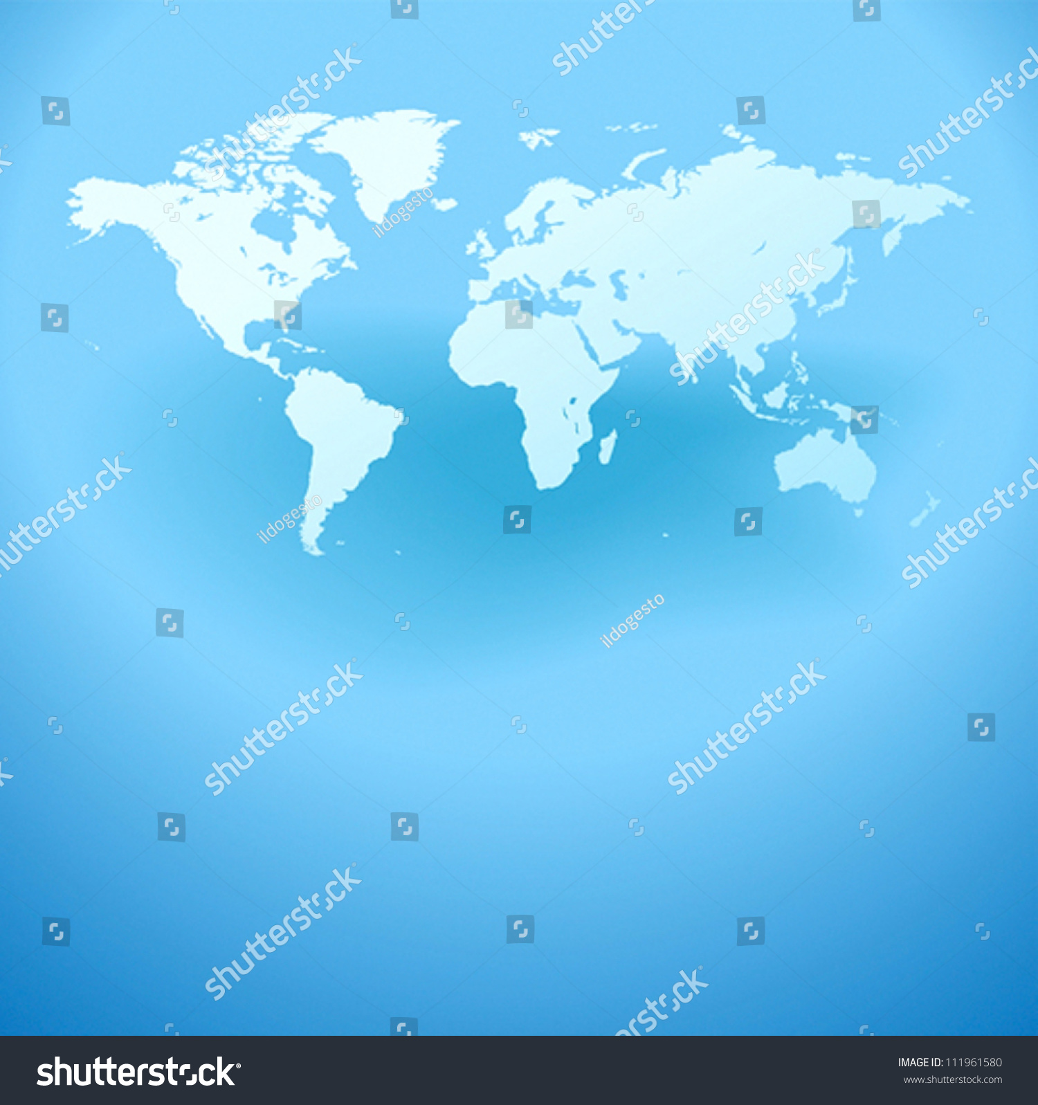 World Map Shadow On Blue Background: vector de stock (libre de regalías ...