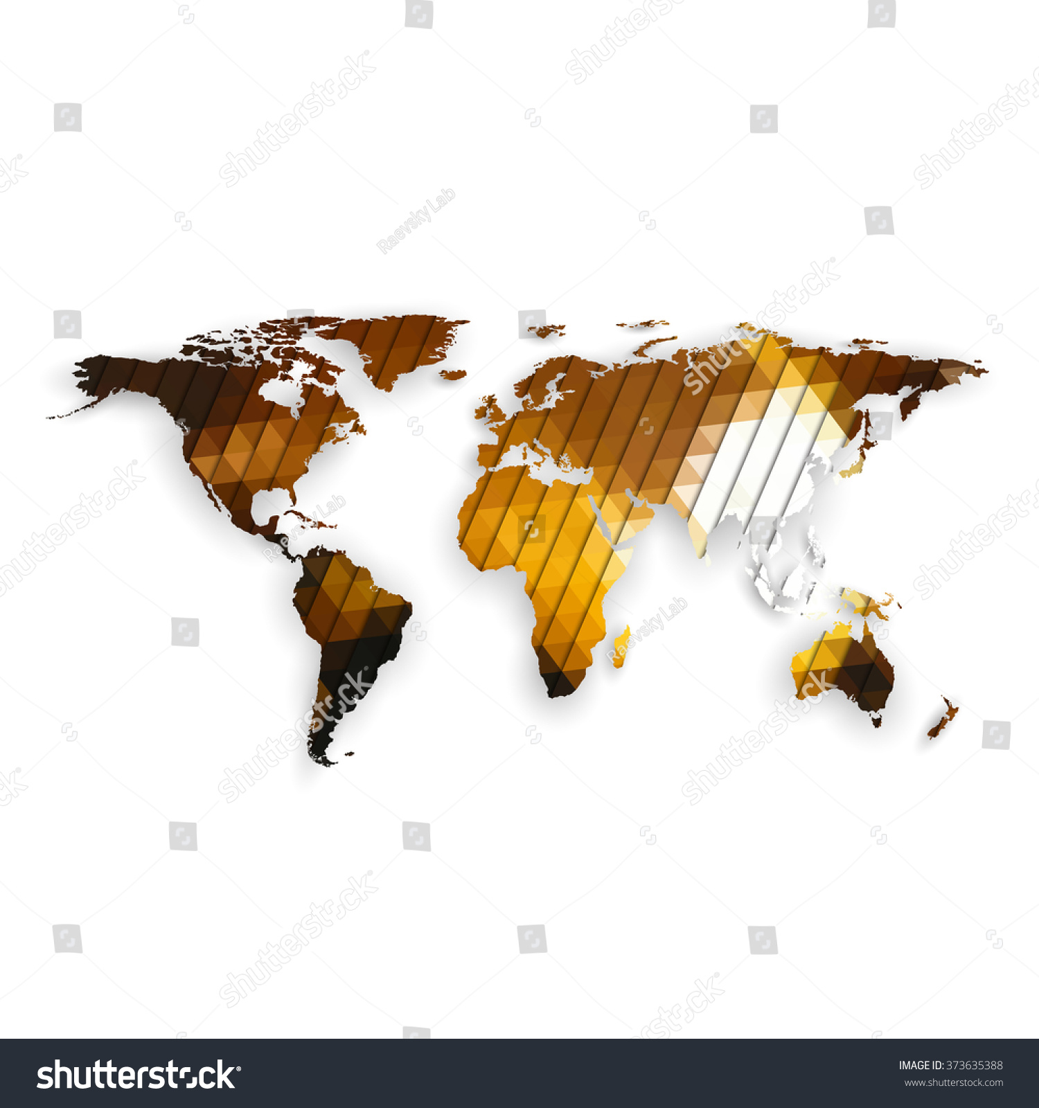 World Map Shadow Textured Design Vector Stock Vector (Royalty Free ...