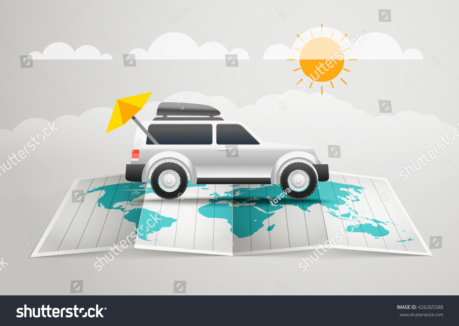 World Map Car Vector Infographic Elements Stock-vektor (royaltyfri ...