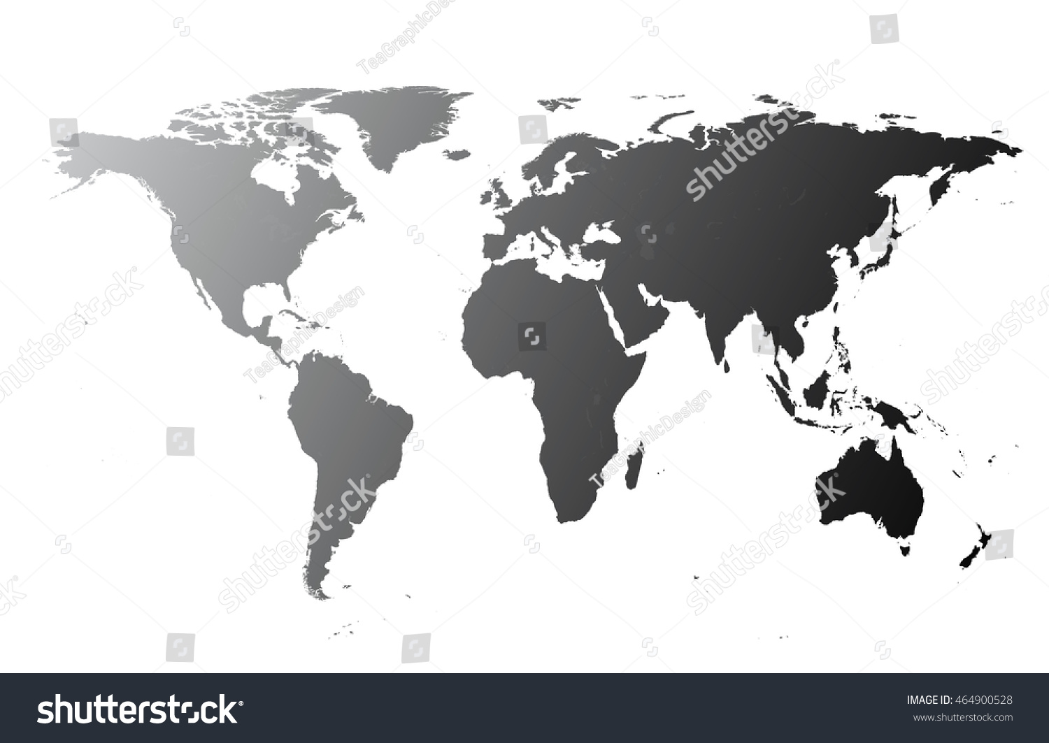 Stock vektor „World Map Without Borders Vector Illustration“ (bez ...