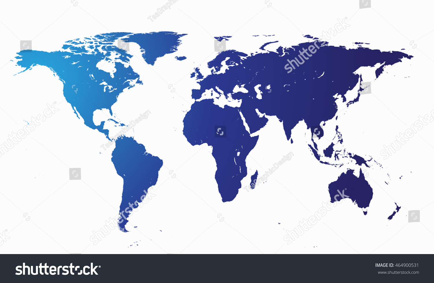 World Map Without Borders Vector Illustration Stock Vector (Royalty ...