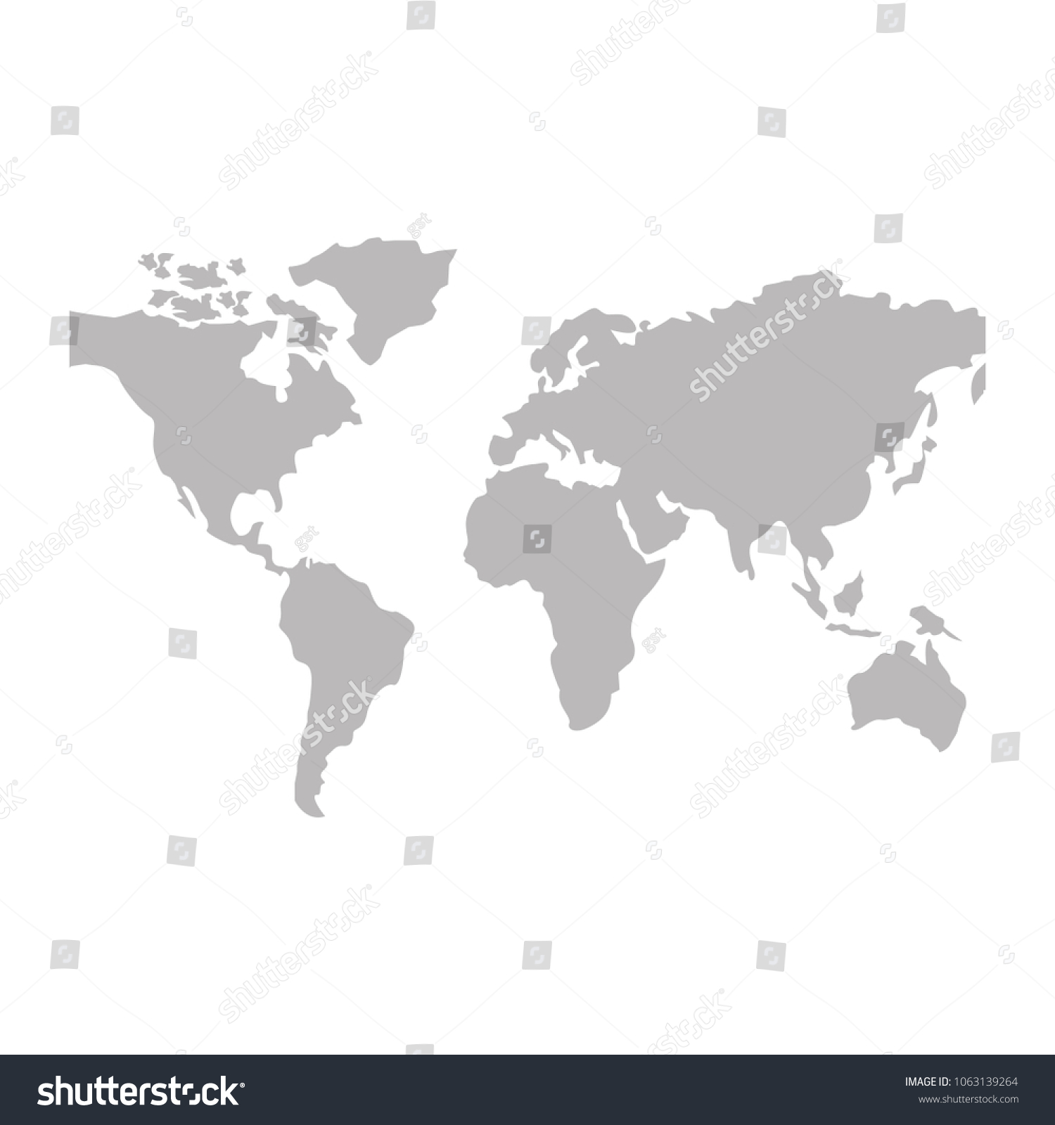 World Maps Silhouette Icon: vector de stock (libre de regalías) 1063139264