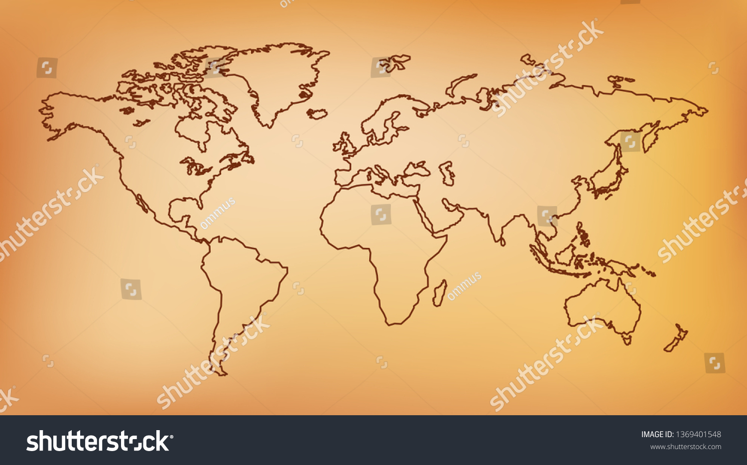 World Maps Vector Vintage Blank World: vetor stock (livre de direitos ...