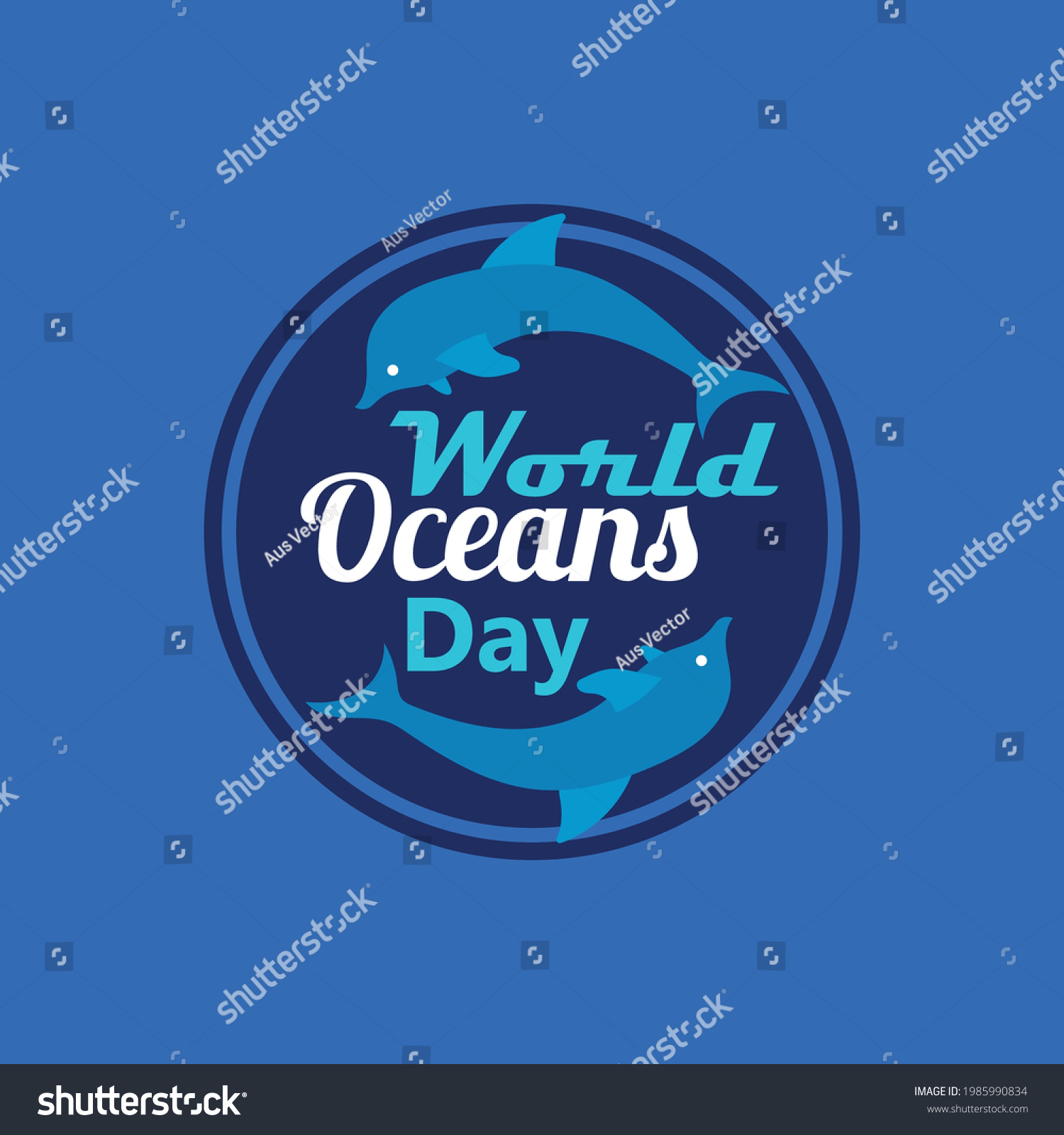 World Oceans Day Logo Vector Template Stock Vector (Royalty Free ...