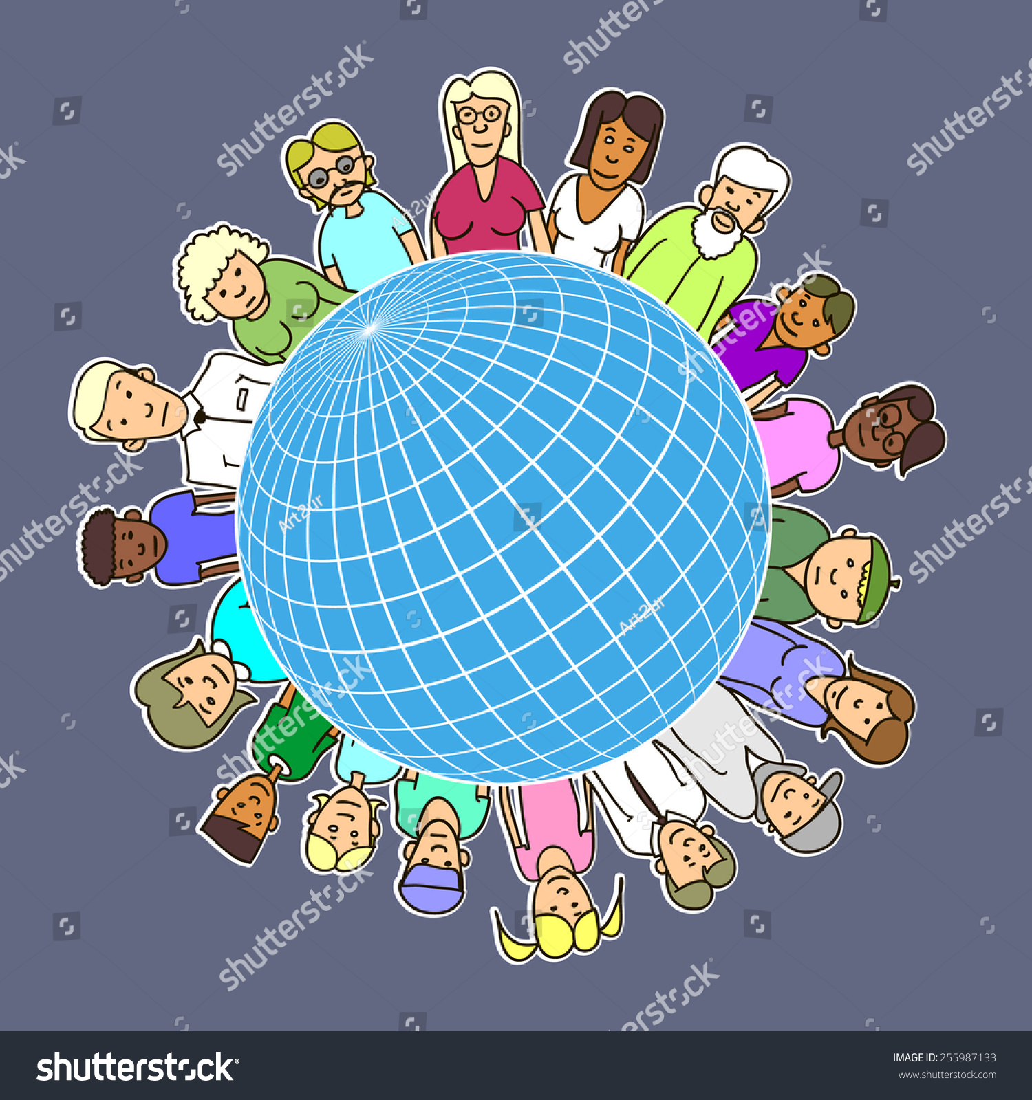 World People Vector Illustration Stock Vector (Royalty Free) 255987133 ...