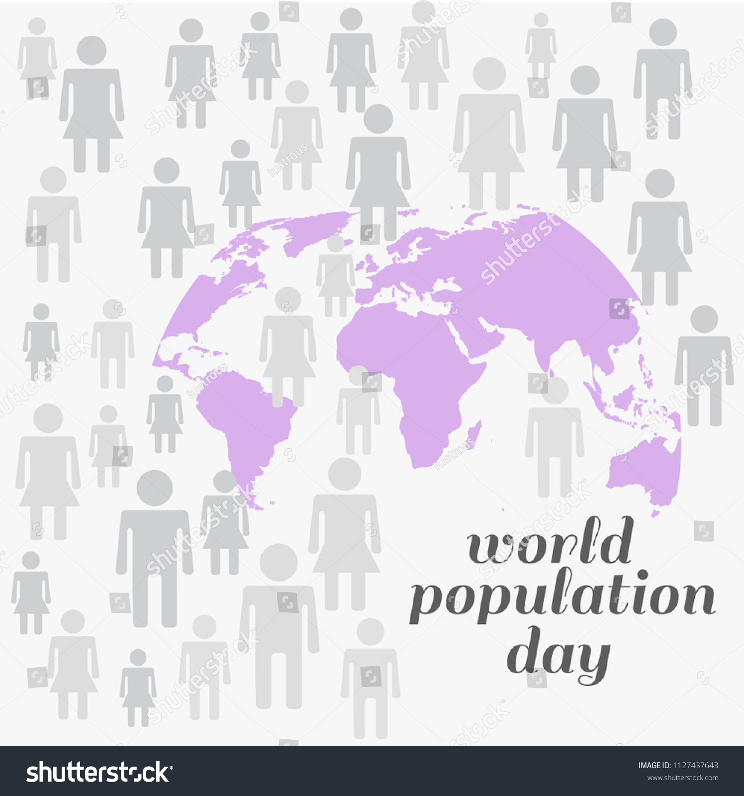 World Population Day Background Stock Vector (Royalty Free) 1127437643