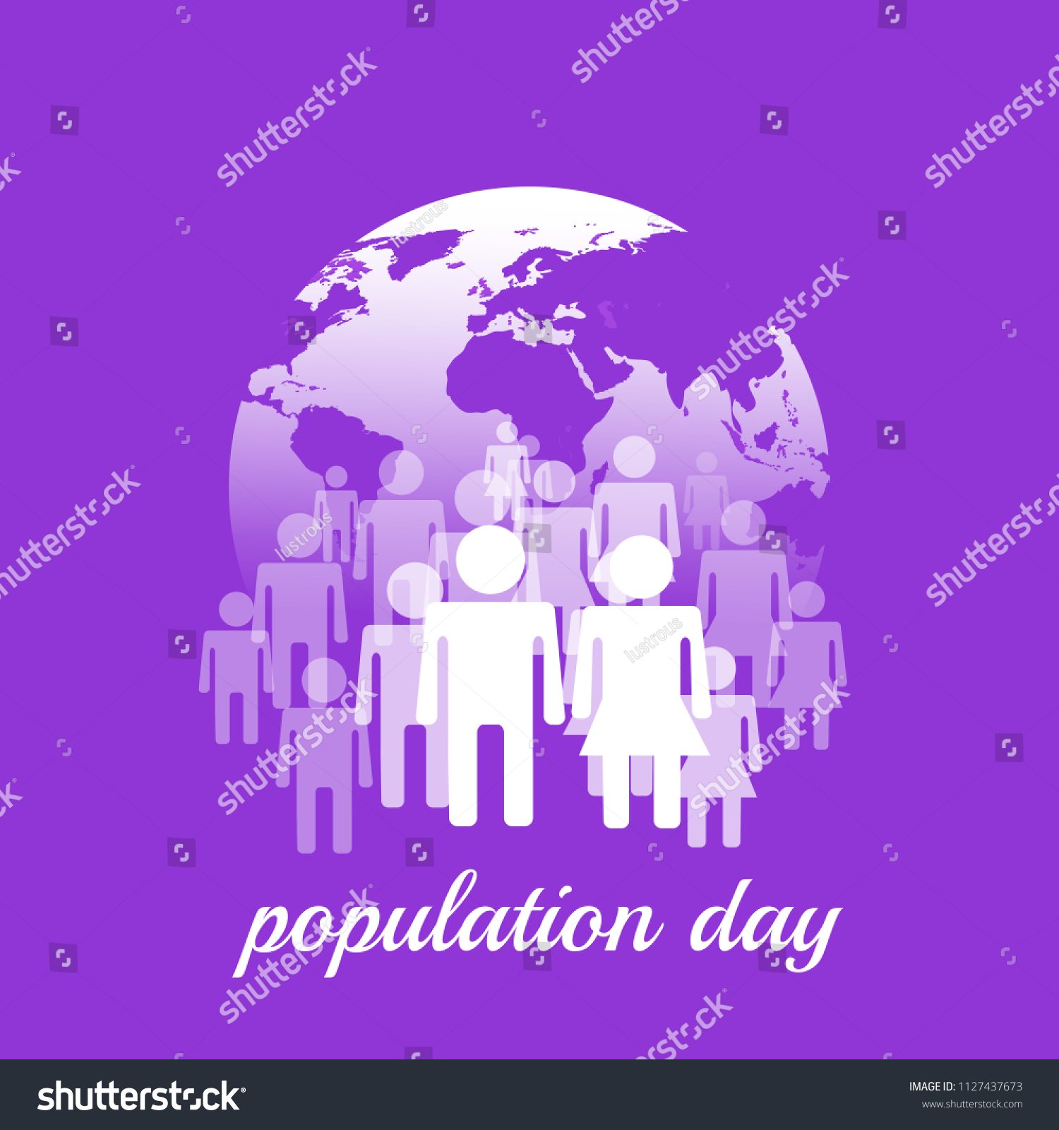 World Population Day Background Stock Vector (Royalty Free) 1127437673