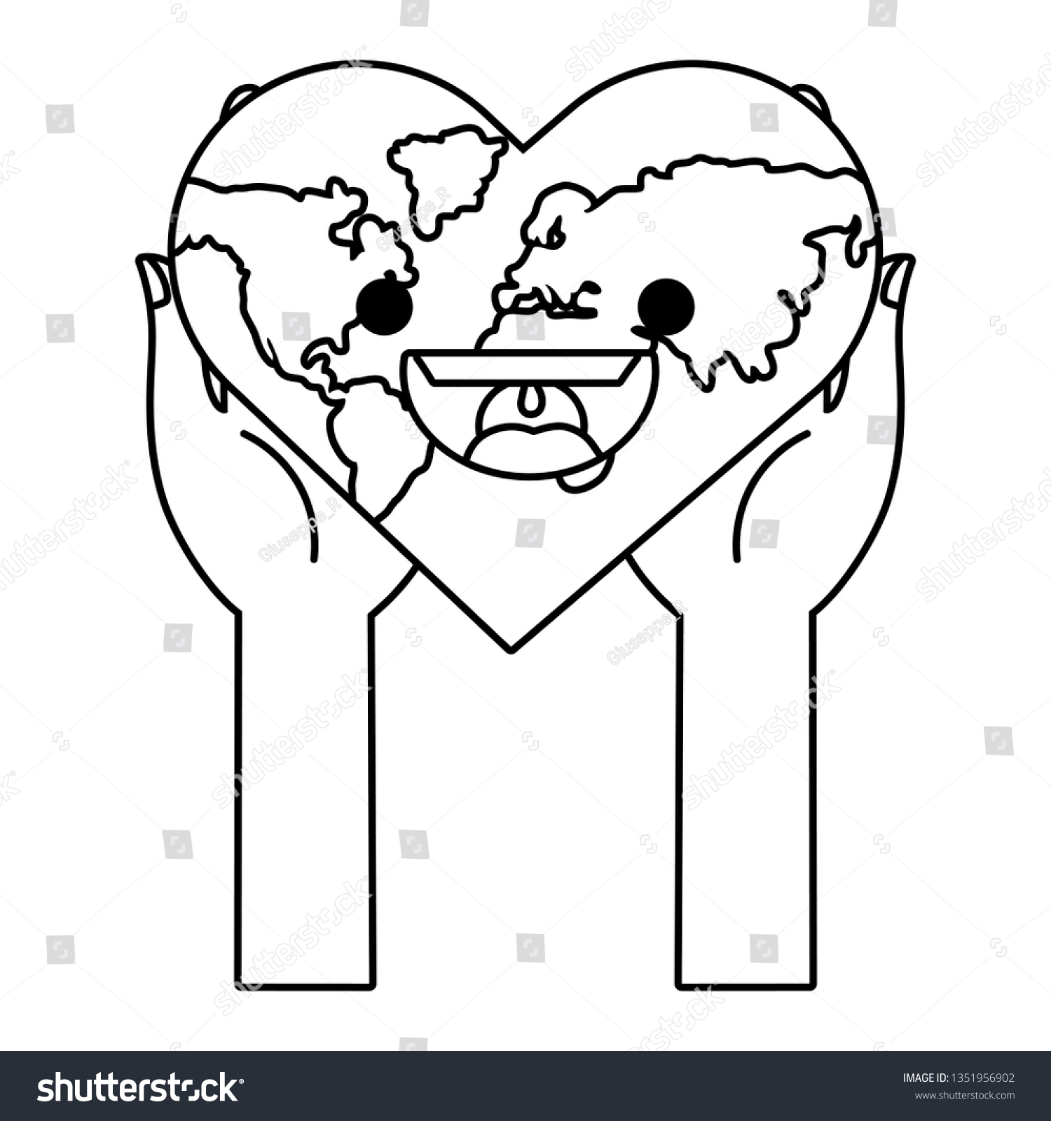 World Saving Cartoon Stock Vector (Royalty Free) 1351956902 | Shutterstock