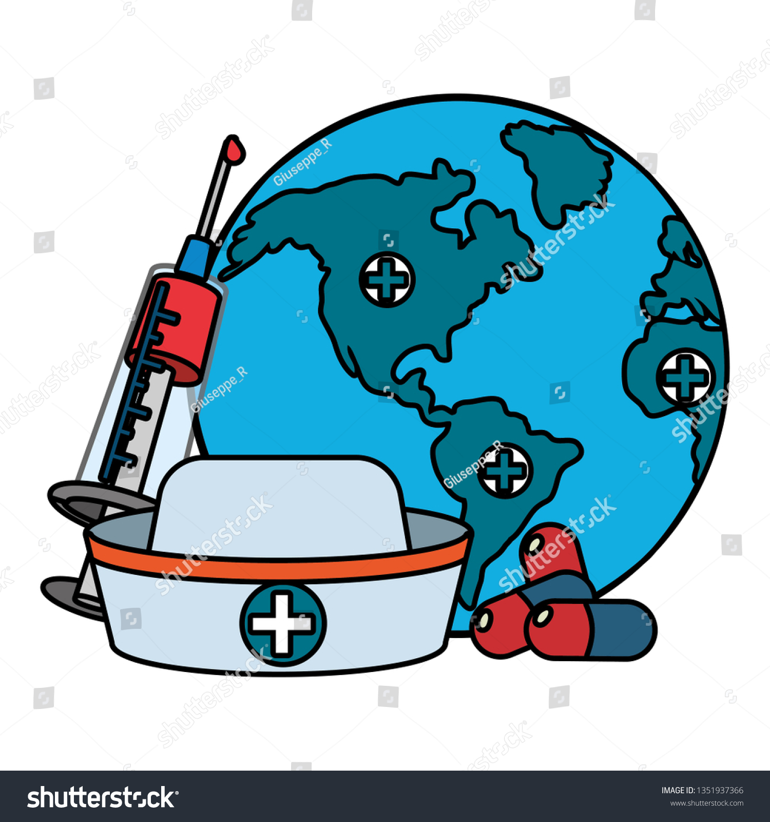 World Saving Eco Cartoon Stock Vector (Royalty Free) 1351937366 ...