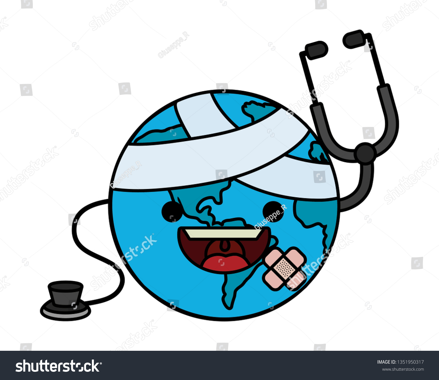 World Saving Eco Cartoon Stock Vector (Royalty Free) 1351950317 ...