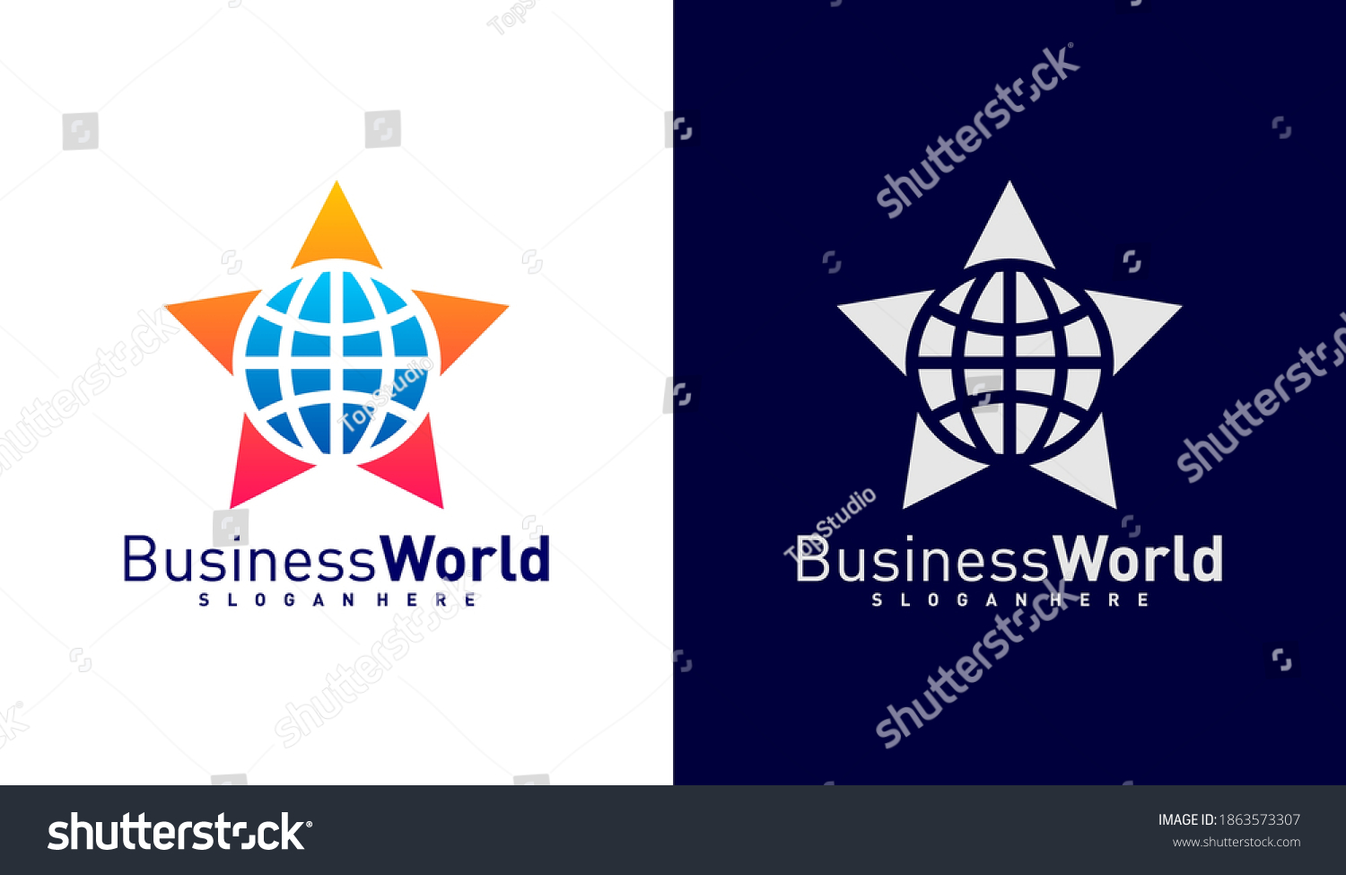 World Star Logo Vector Template Creative Stock Vector (Royalty Free ...