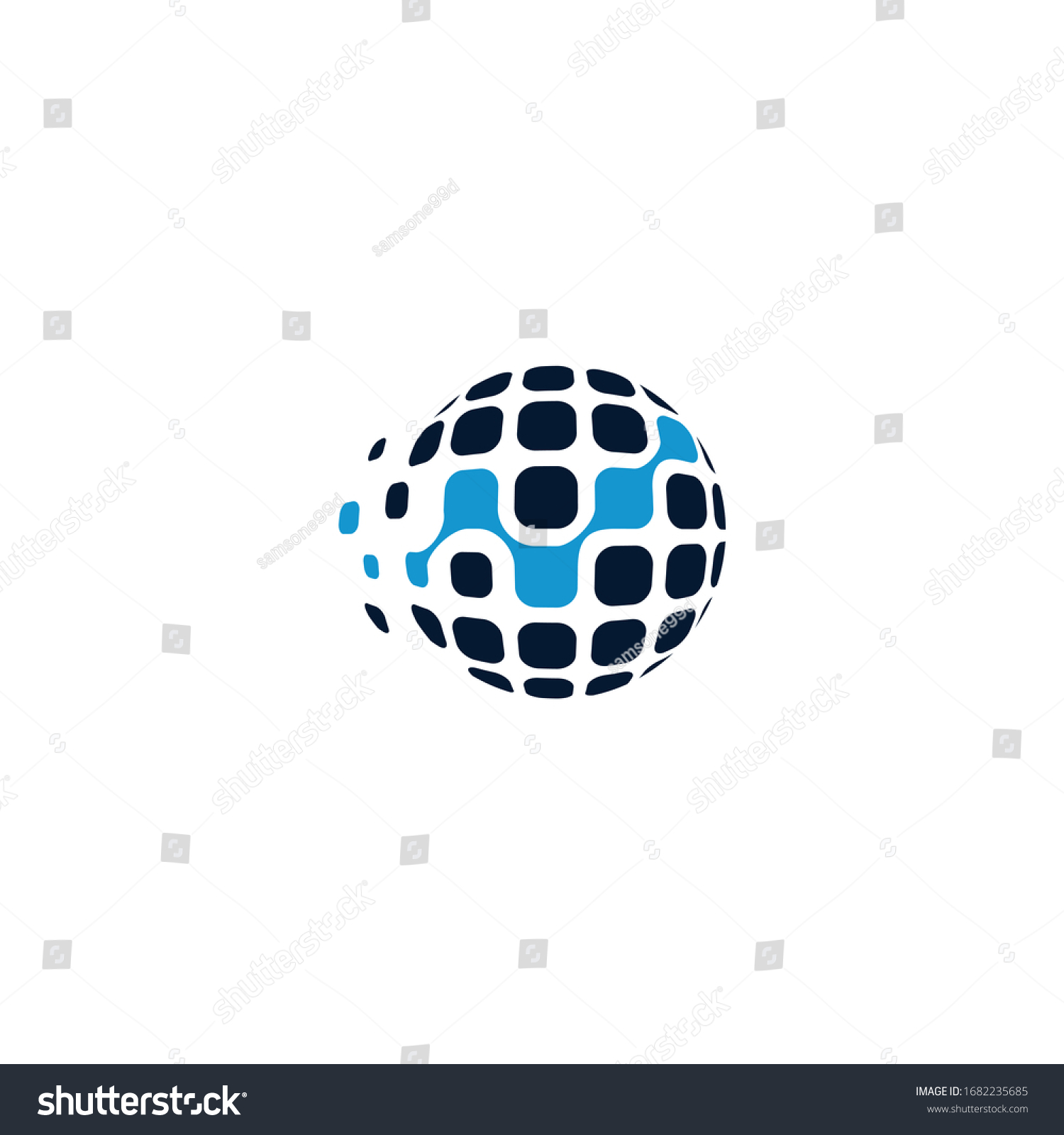 World Tech Logo Design Template Stock Vector (Royalty Free) 1682235685 ...