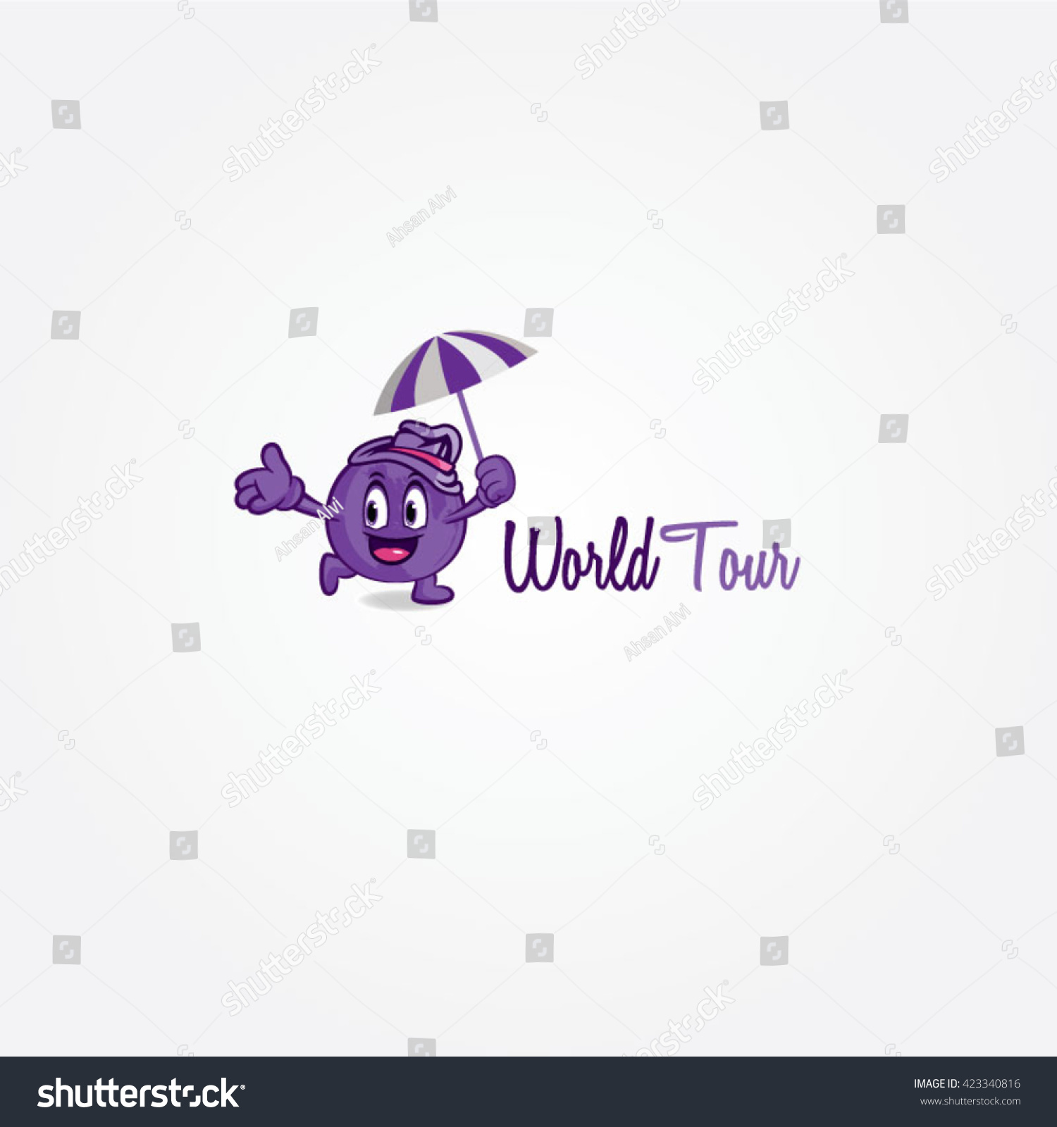 World Tour Logo Stock Vector (Royalty Free) 423340816