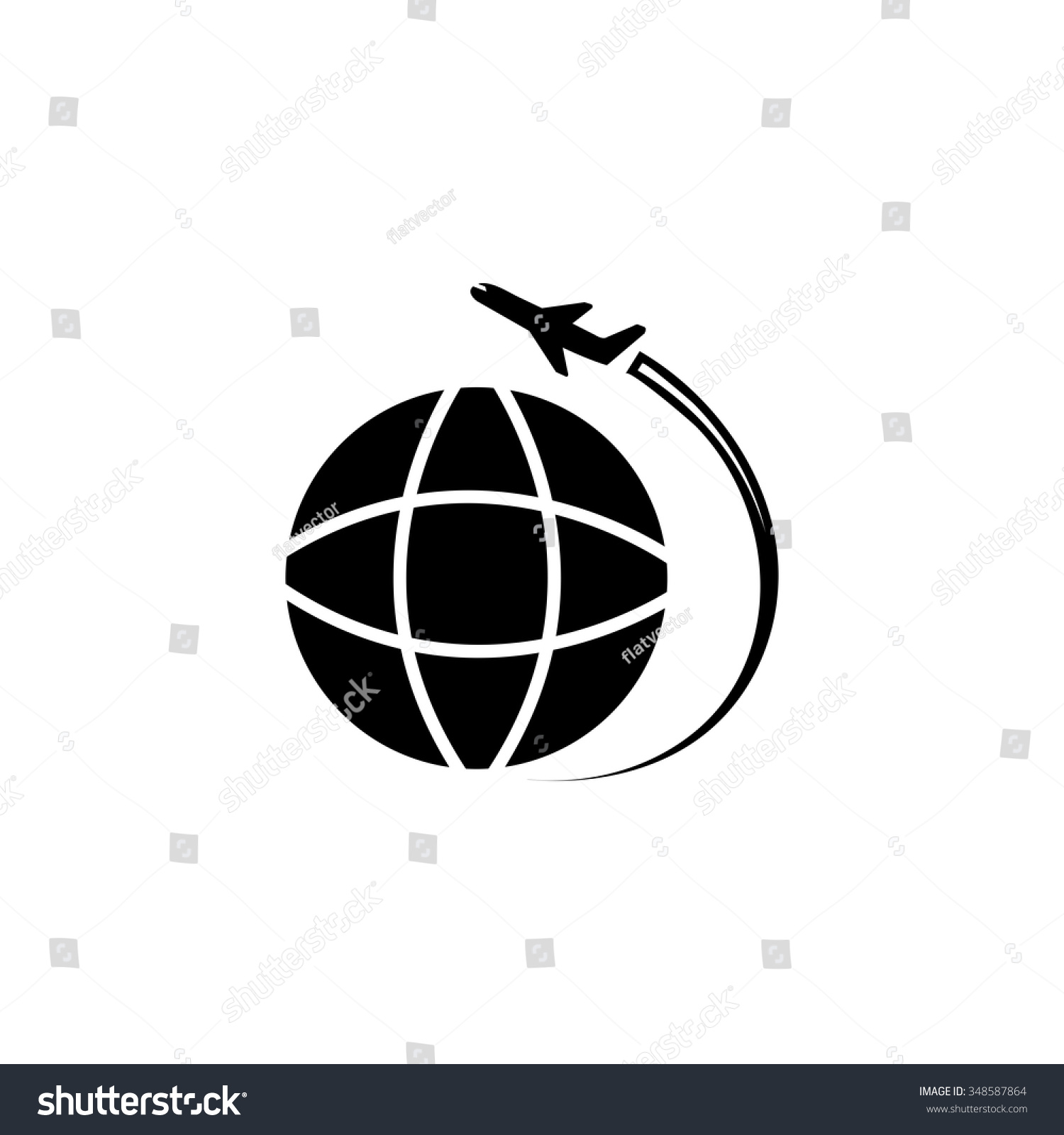 World Travel Icon Stock Vector (Royalty Free) 348587864 | Shutterstock