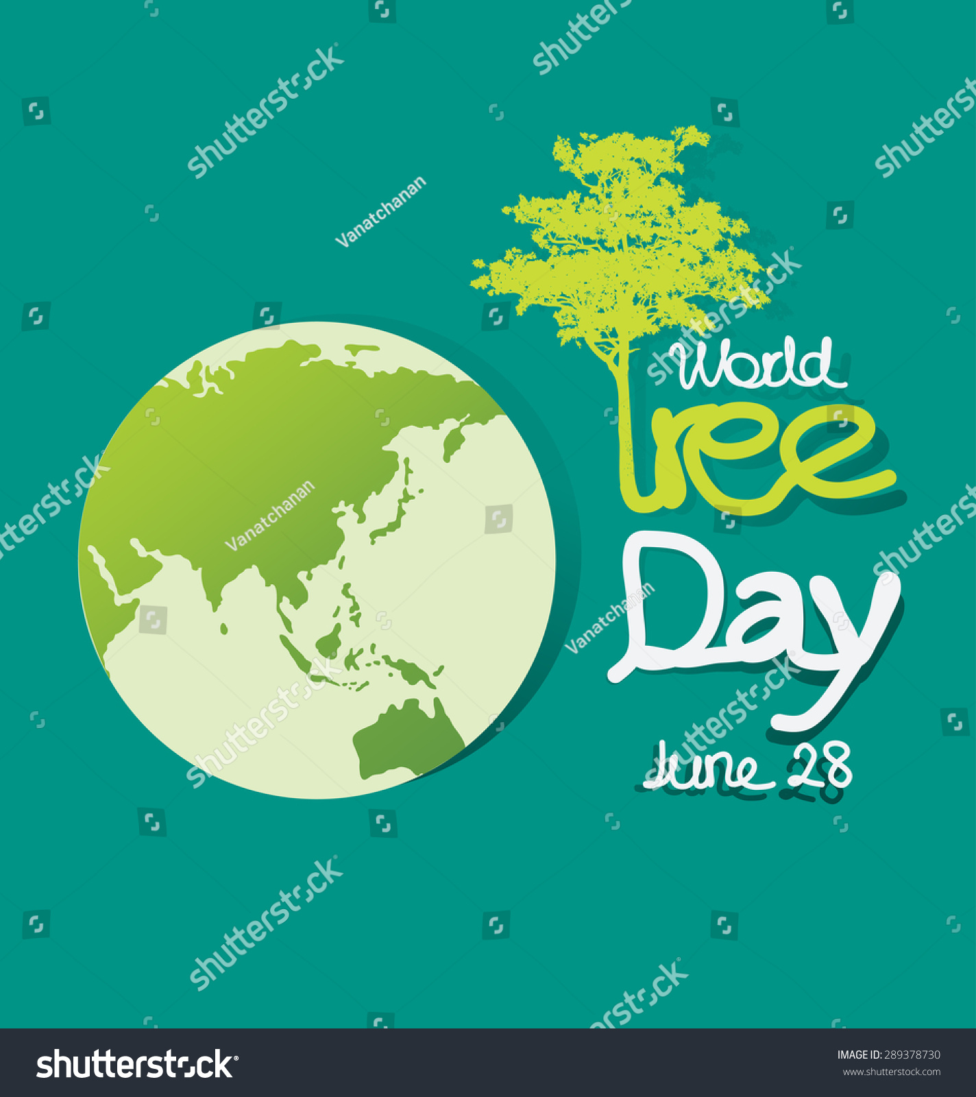 World Tree Day Concept Vector Illustration Stock Vector (Royalty Free ...