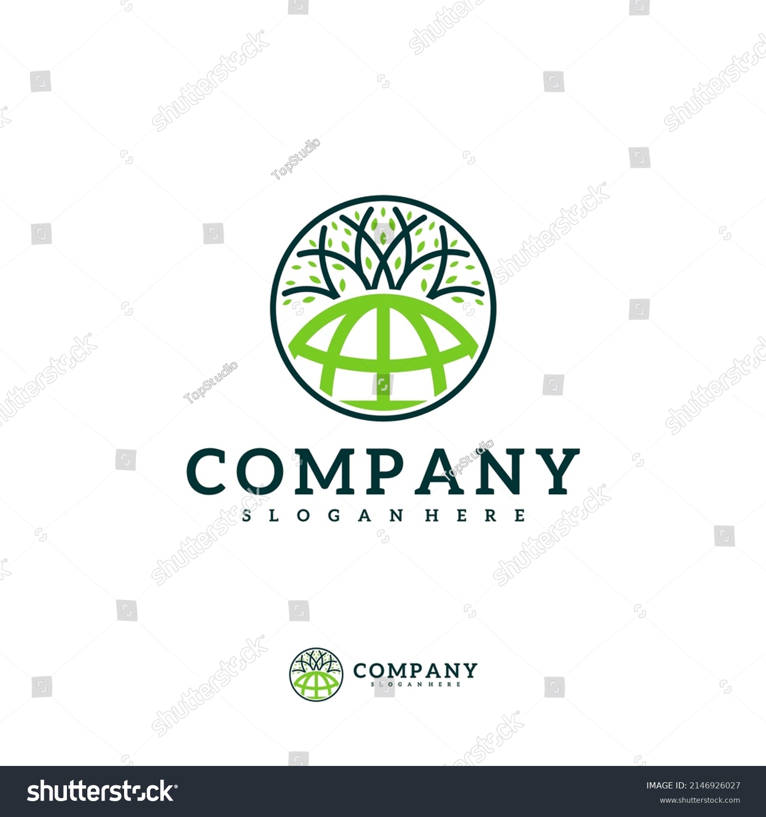 World Tree Logo Vector Template Creative Stock Vector (Royalty Free ...
