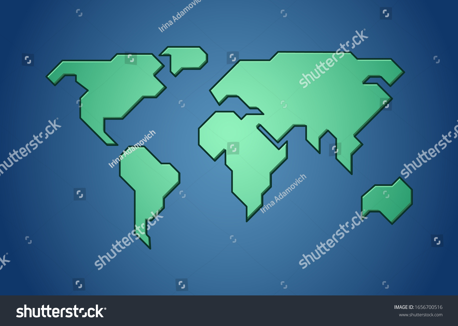 World Vector Map Earth Planet Stylized Stock Vector (Royalty Free ...