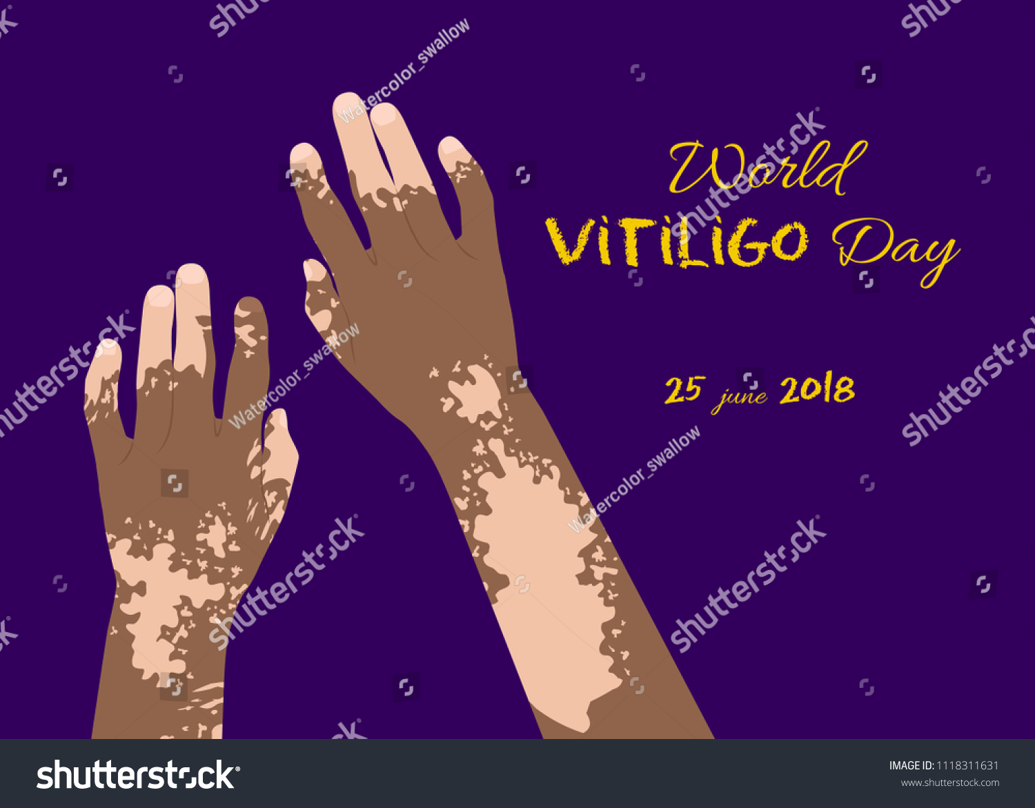 World Vitiligo Day Poster Stock Vector (Royalty Free) 1118311631