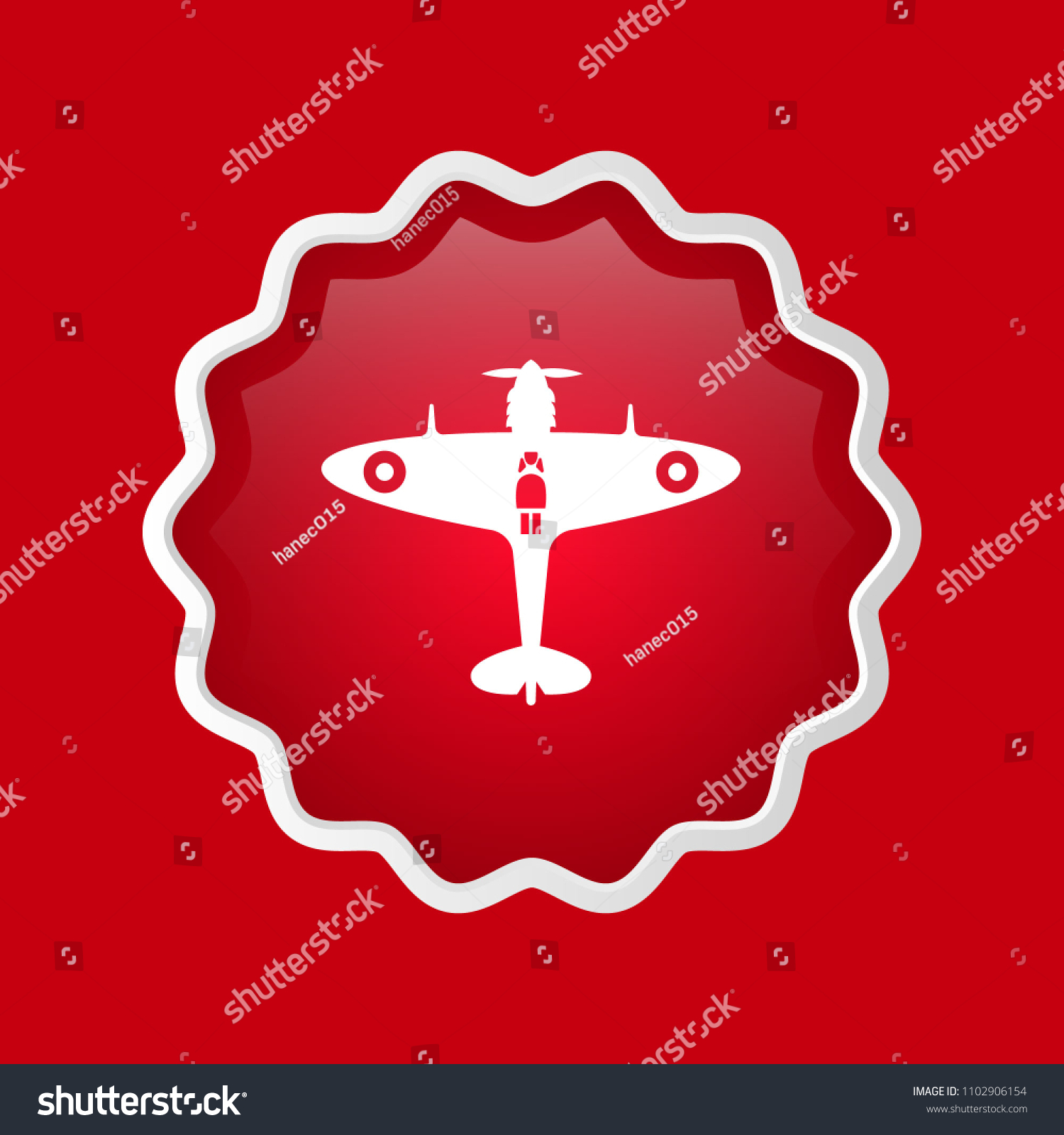 World War Ii Airplane Fly Machine Stock Vector (Royalty Free ...