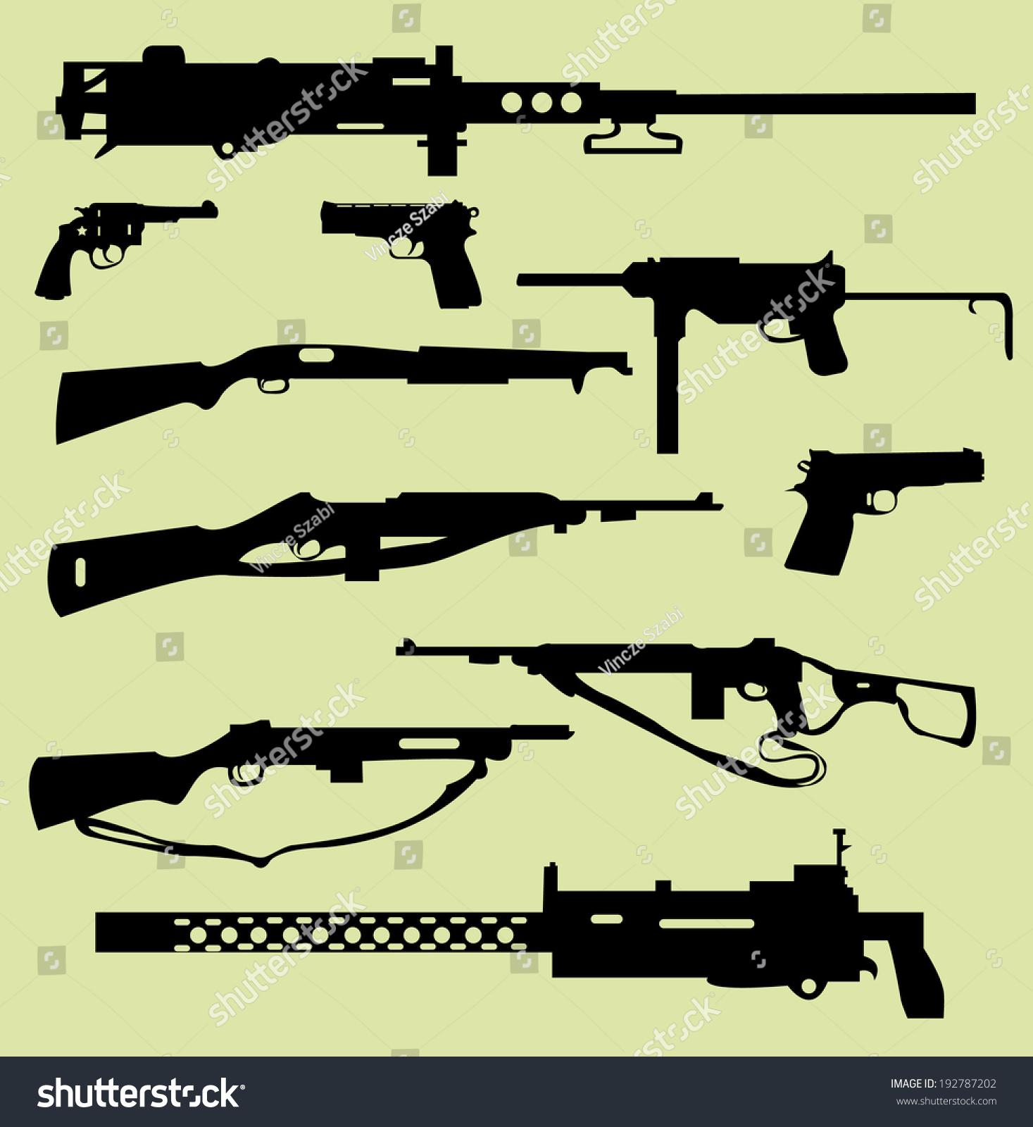 World War Ii Weapons Icon Set Stock Vector (Royalty Free) 192787202