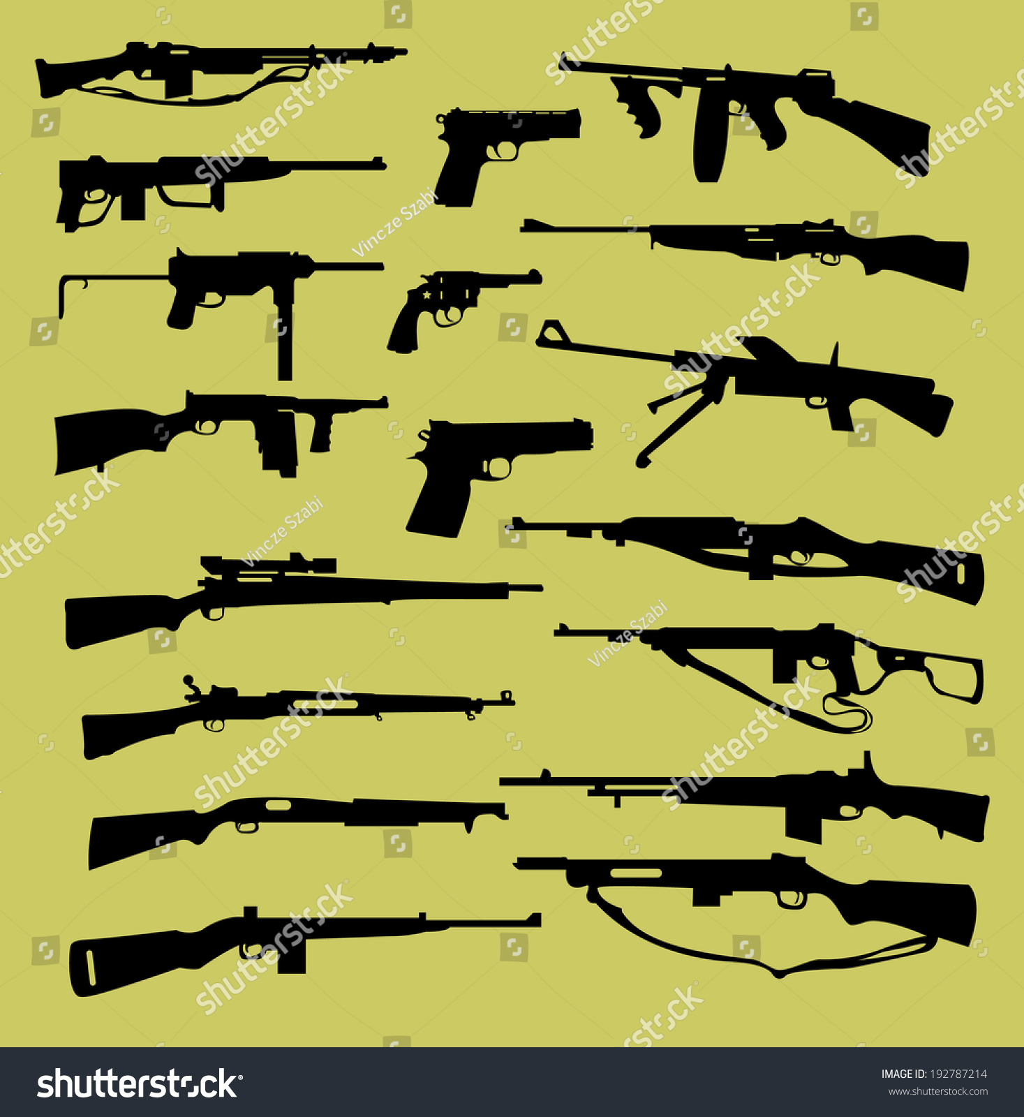 World War Ii Weapons Icon Set Stock Vector (Royalty Free) 192787214