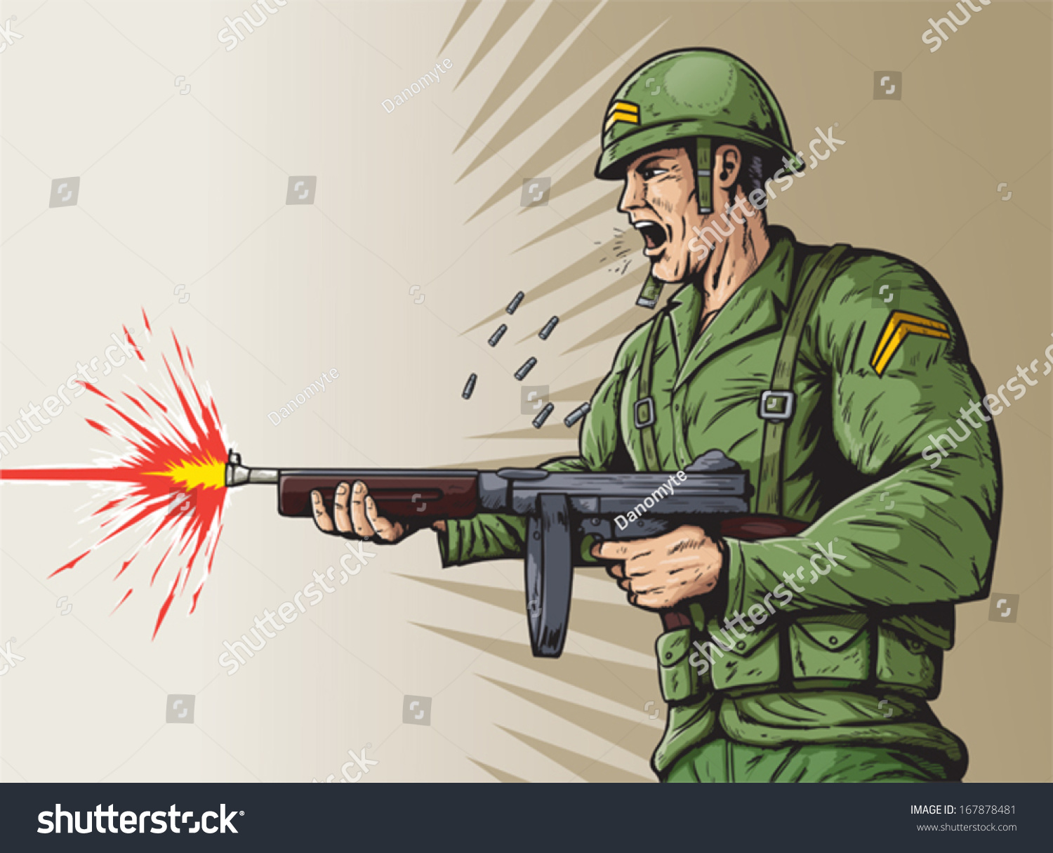 World War 2 Soldier Stock Vector (Royalty Free) 167878481