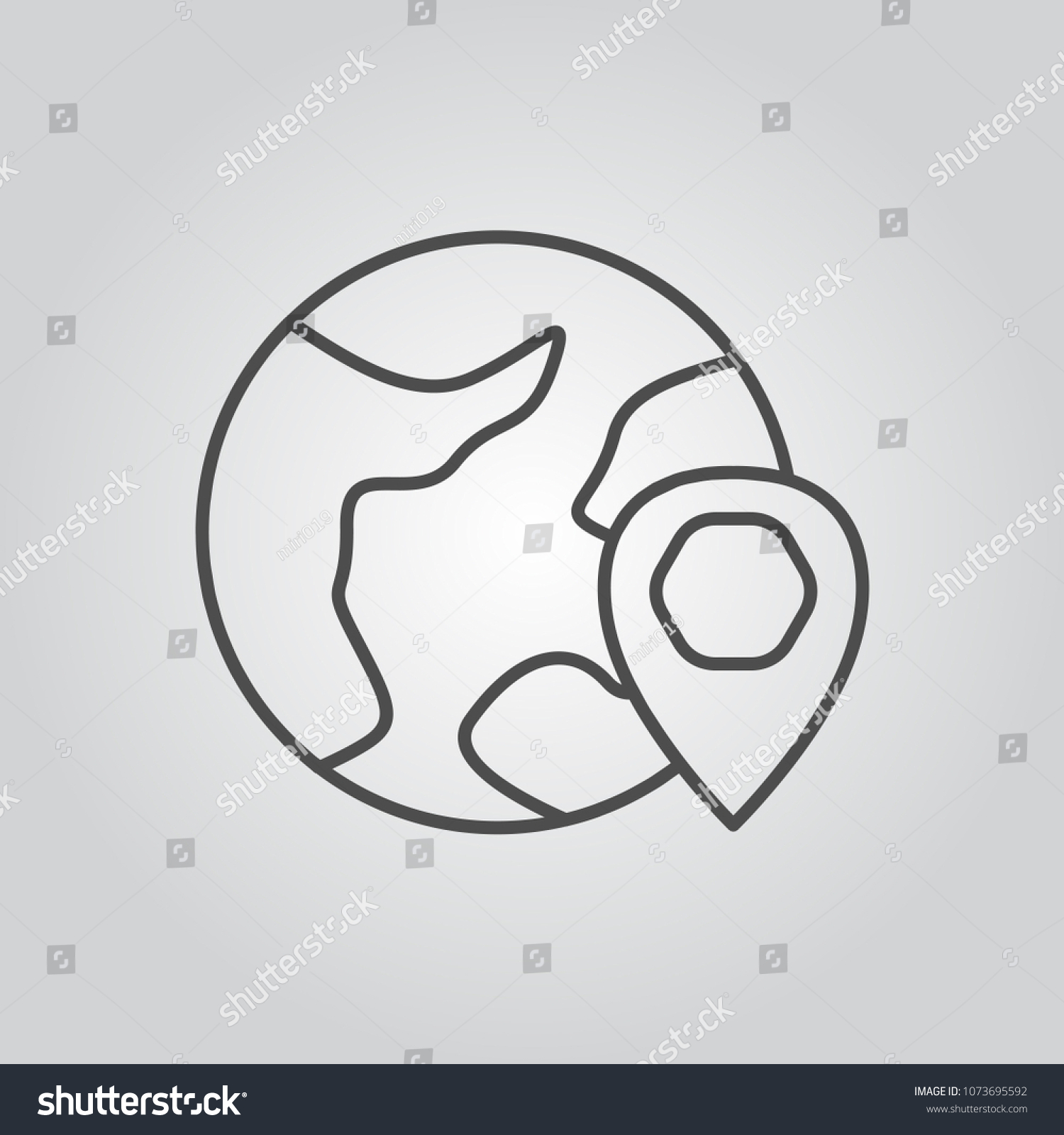 Worldwide Location Icon Stock Vector (Royalty Free) 1073695592 ...