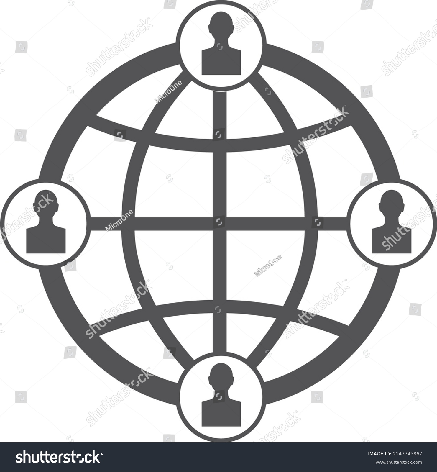 Worldwide People Connection Symbol Global Communication Stock Vector ...