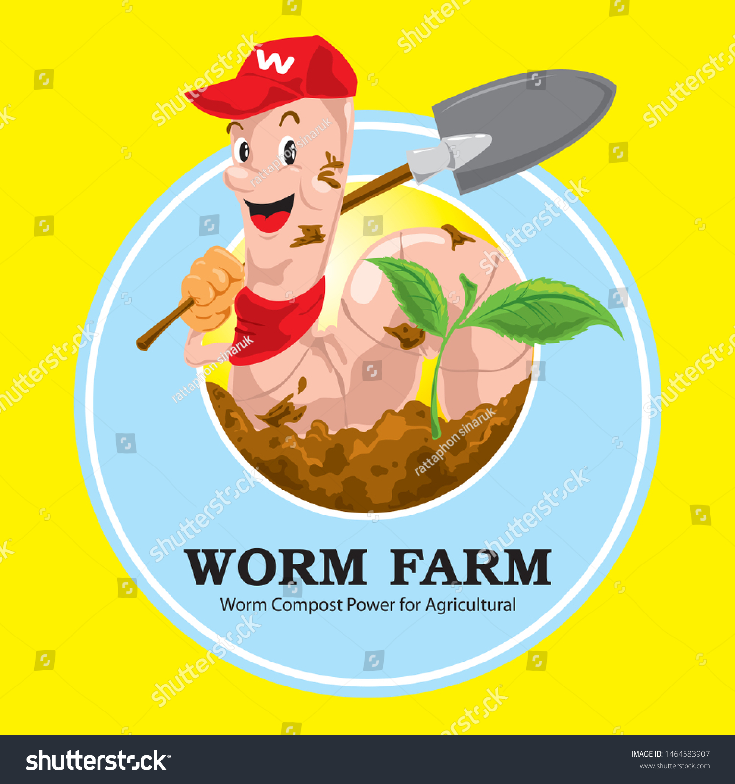 Worm Compost Graphic Logo Design: เวกเตอร์สต็อก (ปลอดค่าลิขสิทธิ์ ...