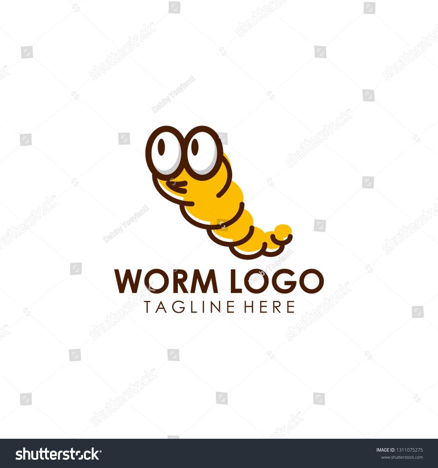 Worm Logo Design Stock Vector (Royalty Free) 1311075275 | Shutterstock