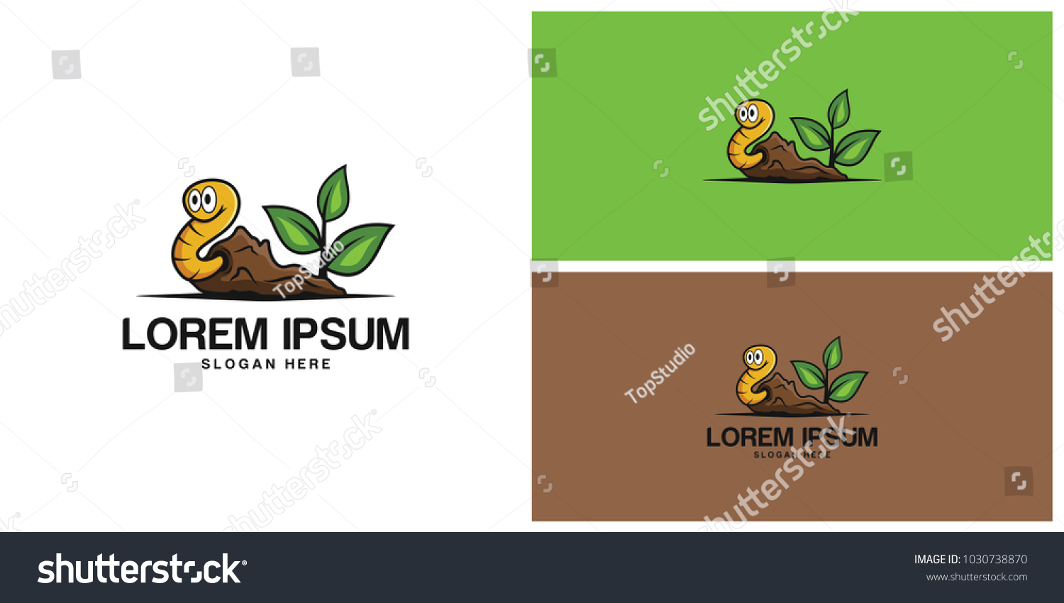 Worm Logo Design Template Stock Vector (Royalty Free) 1030738870