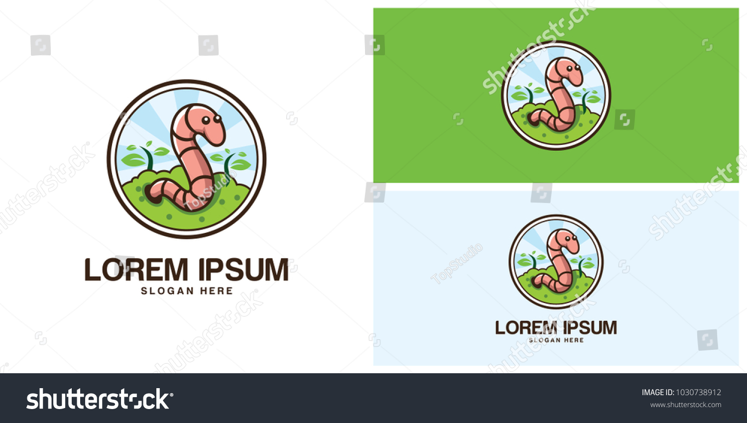 Worm Logo Design Template Stock Vector (Royalty Free) 1030738912 ...