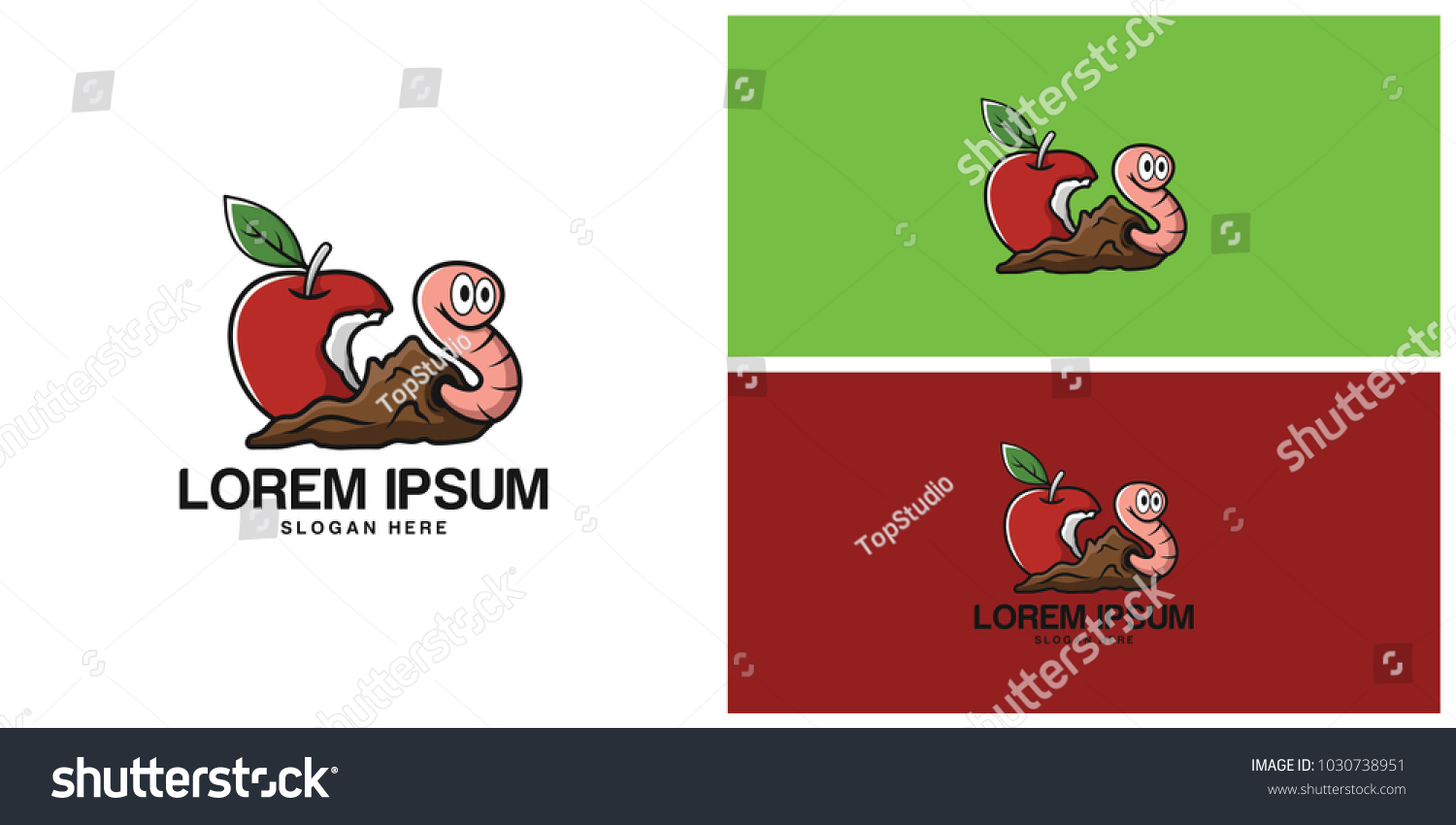 Worm Logo Design Template Stock Vector (Royalty Free) 1030738951 ...