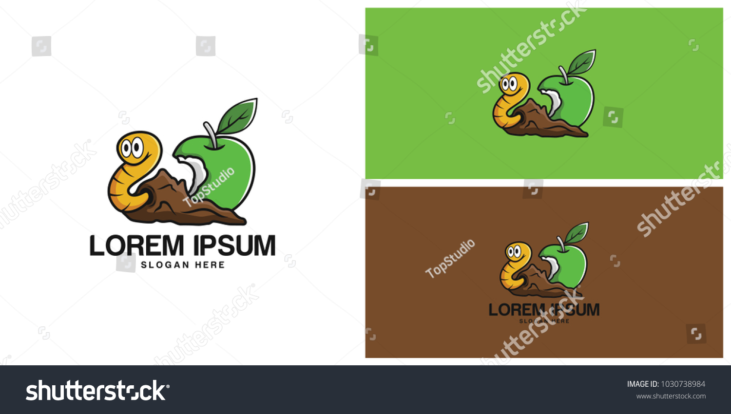 Worm Logo Design Template Stock Vector (Royalty Free) 1030738984 ...