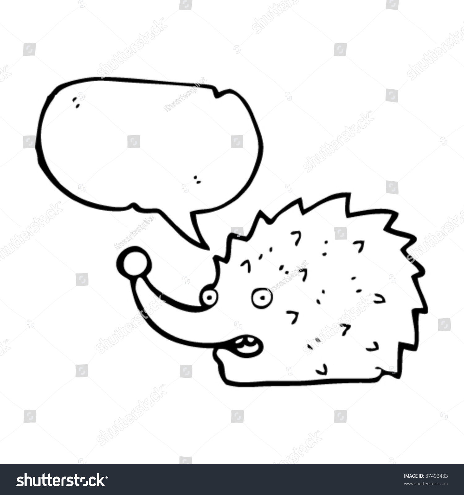 Worried Hedgehog Cartoon Stock Vector (Royalty Free) 87493483 ...
