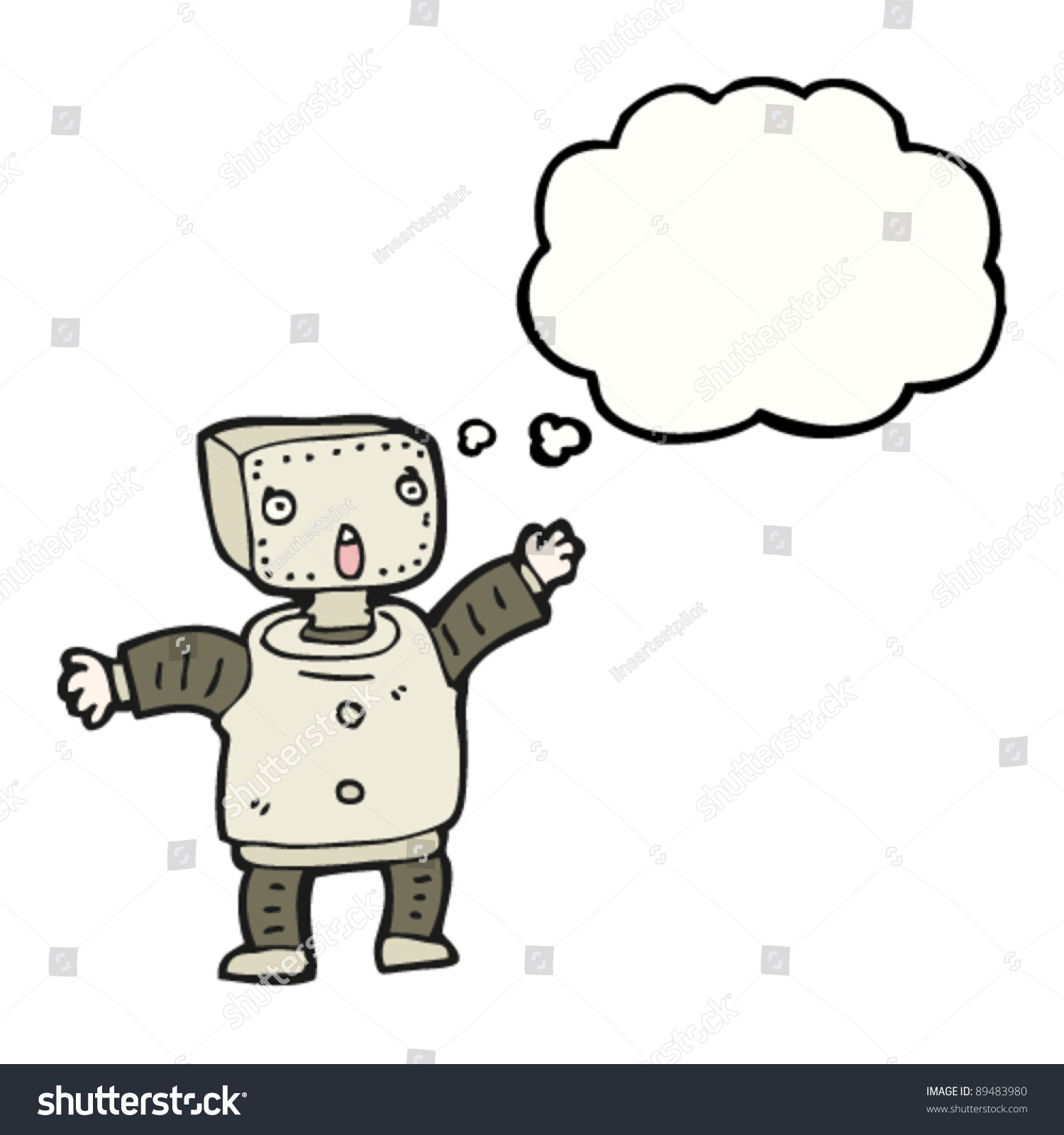 Worried Robot Cartoon Stock Vector (Royalty Free) 89483980 | Shutterstock