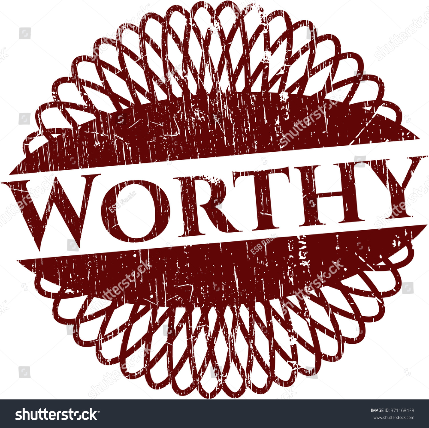 Worthy Grunge Seal Stock Vector Illustration 371168438 : Shutterstock