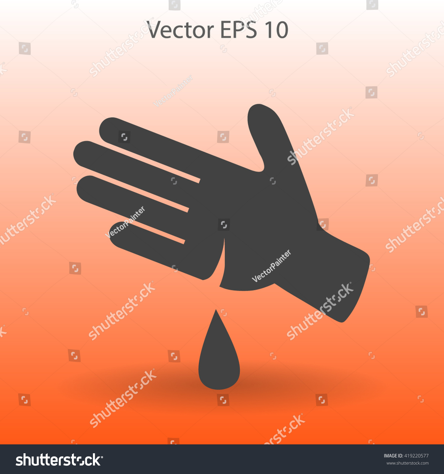 Wound On Hand Vector Illustration Stock Vector (Royalty Free) 419220577