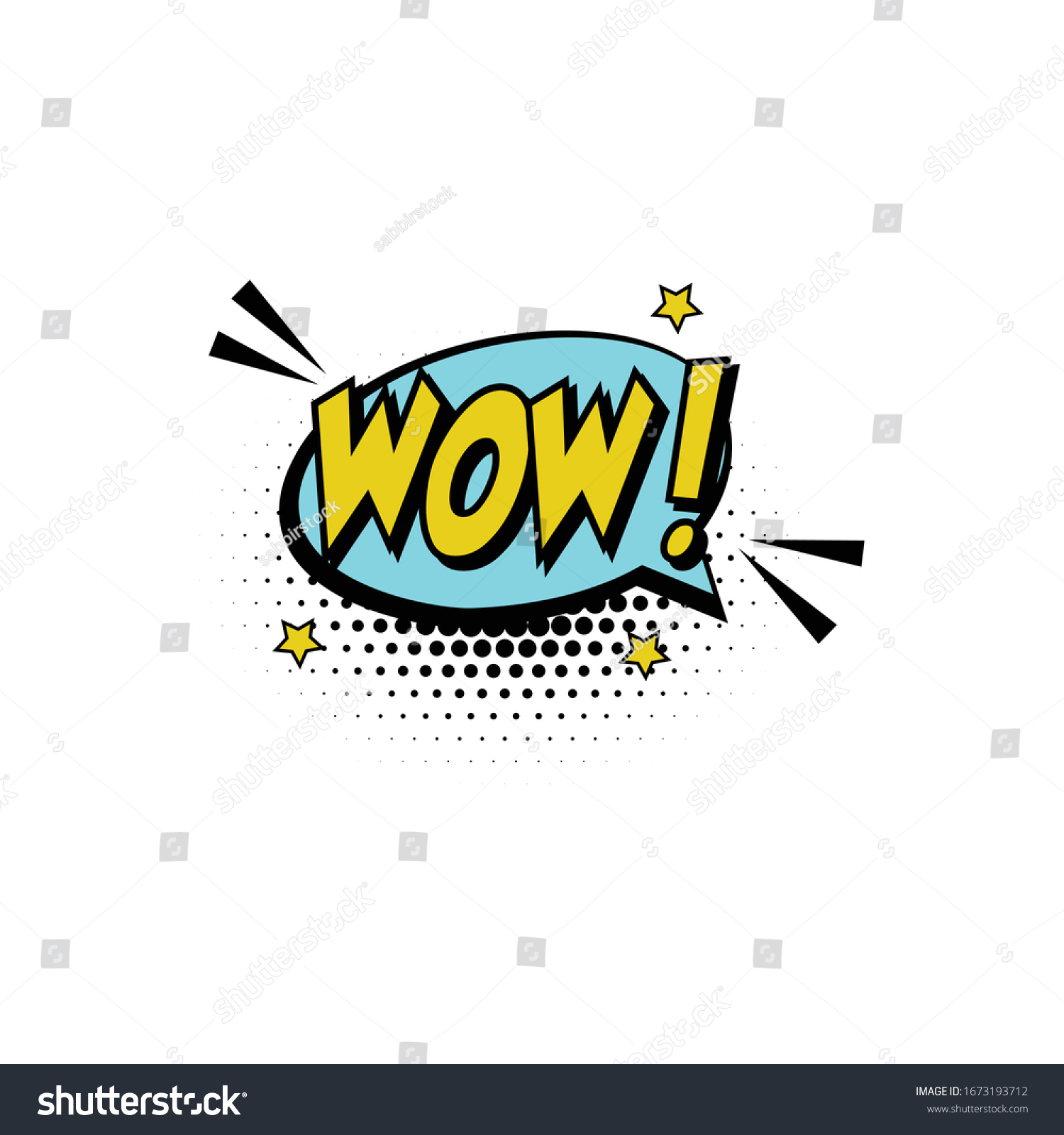 Wow Comic Bubble Vector Graphic White Stock Vector (Royalty Free ...