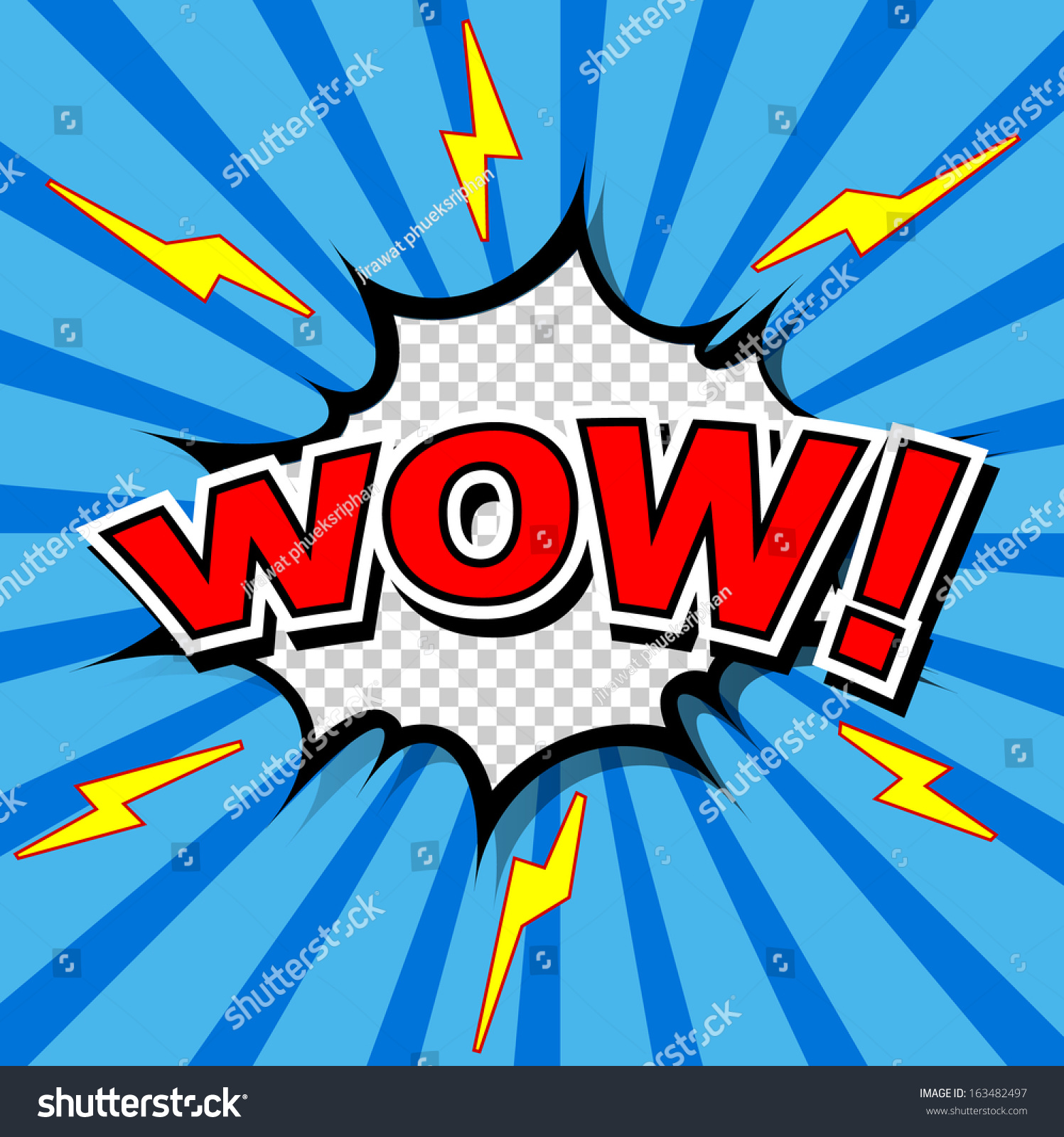 Wow! Comic Speech Bubble, Cartoon Stock Vector Illustration 163482497 ...