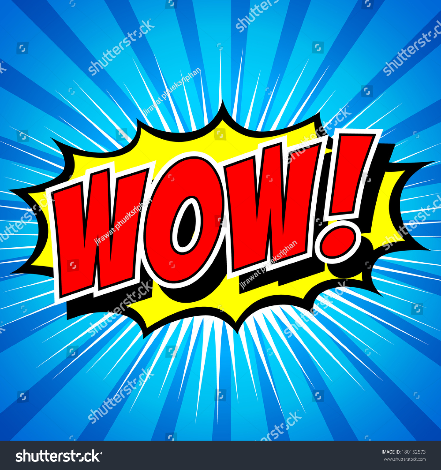 Wow Comic Speech Bubble Cartoon Stock Vector 180152573 - Shutterstock