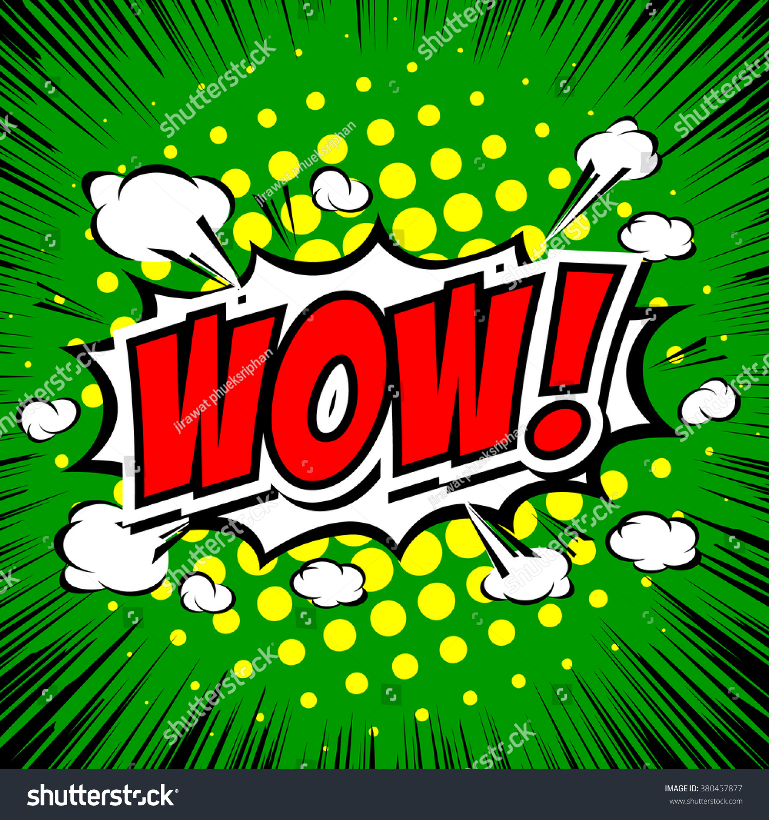 Wow Comic Speech Bubble Cartoon Stock Vector (Royalty Free) 380457877 ...