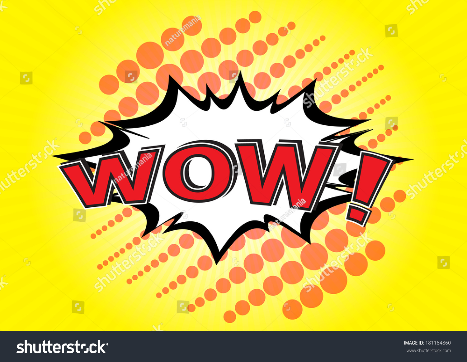 Wow Comic Speech Bubbles Cartoon Stock Vector (Royalty Free) 181164860