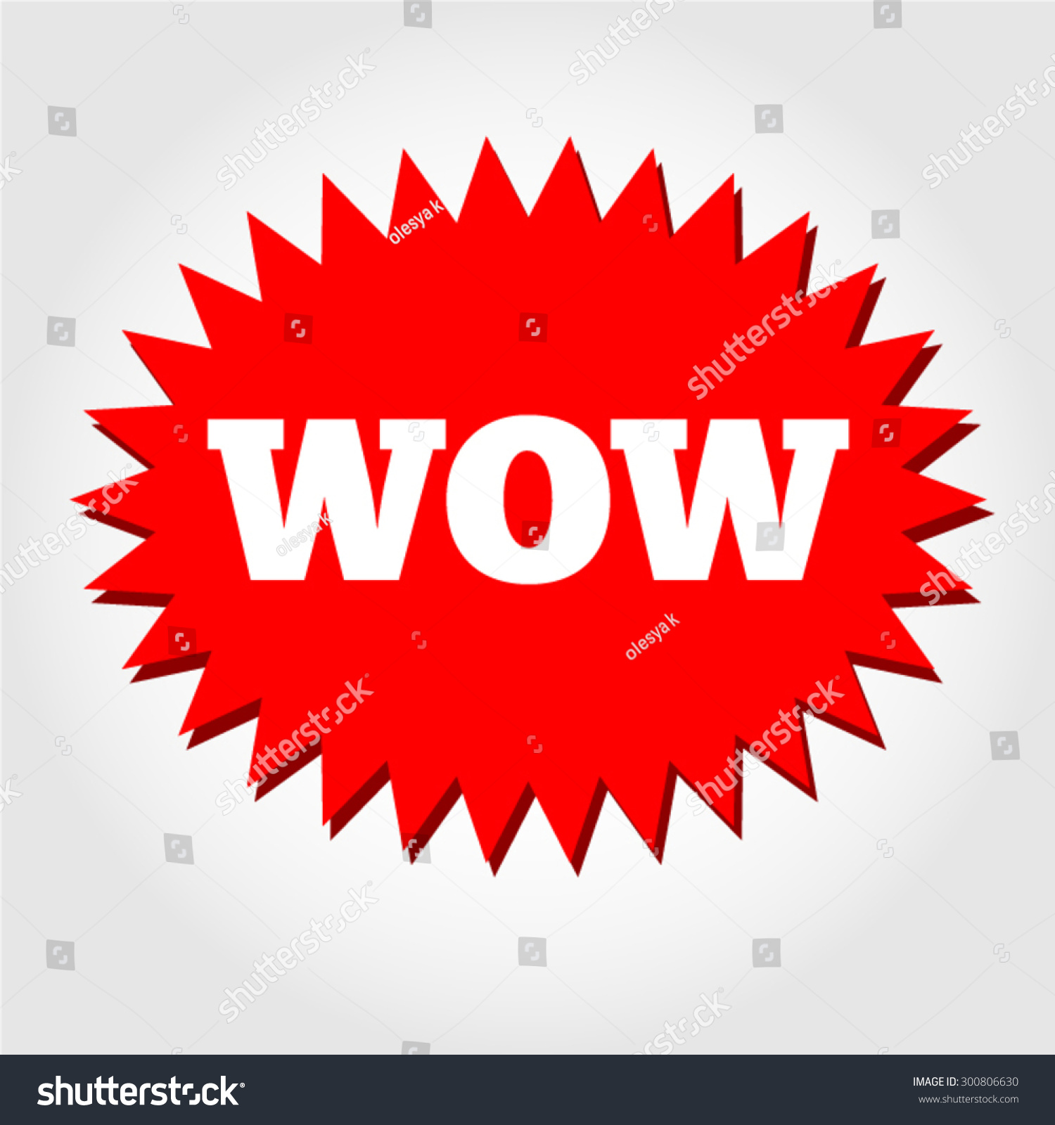 Wow Message Bubble Vector Eps 10 Stock Vector (Royalty Free) 300806630