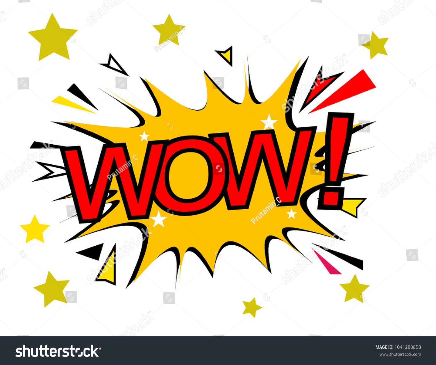 Wow Sign Comic Cloud Bubble Stock Vector (Royalty Free) 1041280858 ...